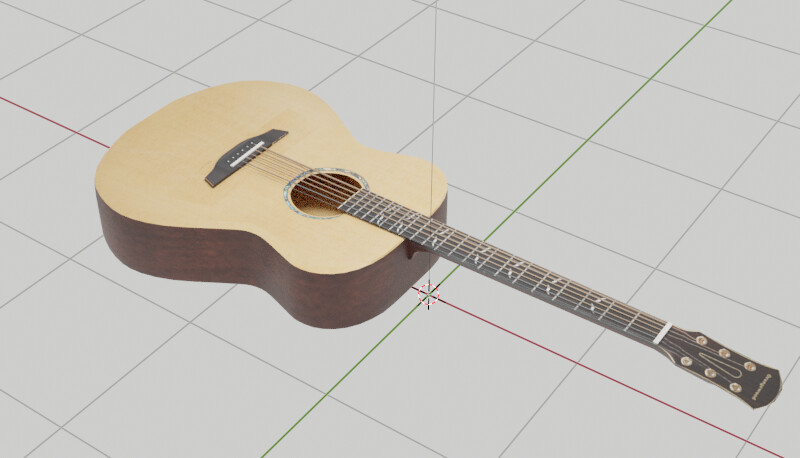 ArtStation - Realistic Guitar Model