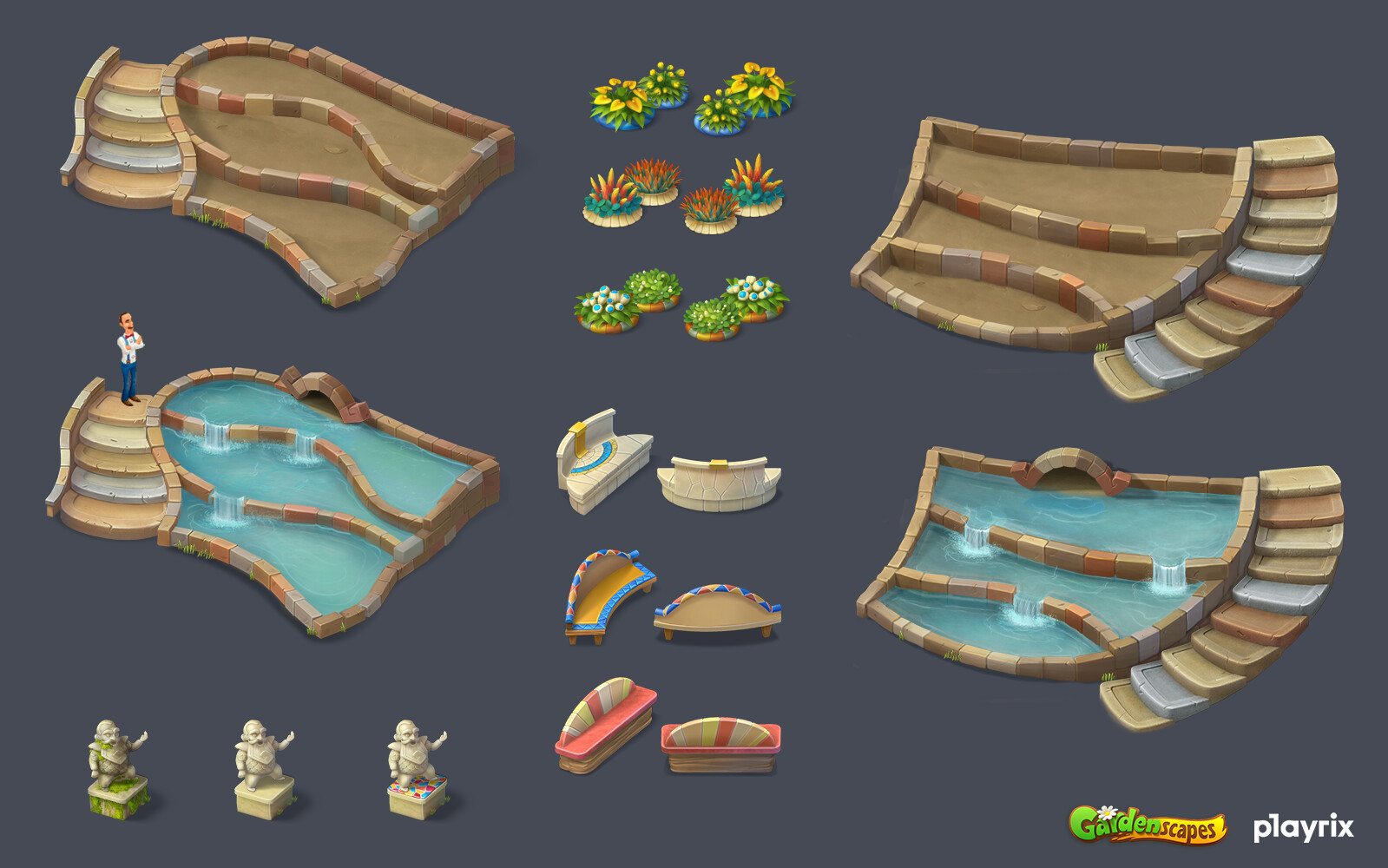 ArtStation - Props "Gardenscapes" by Playrix