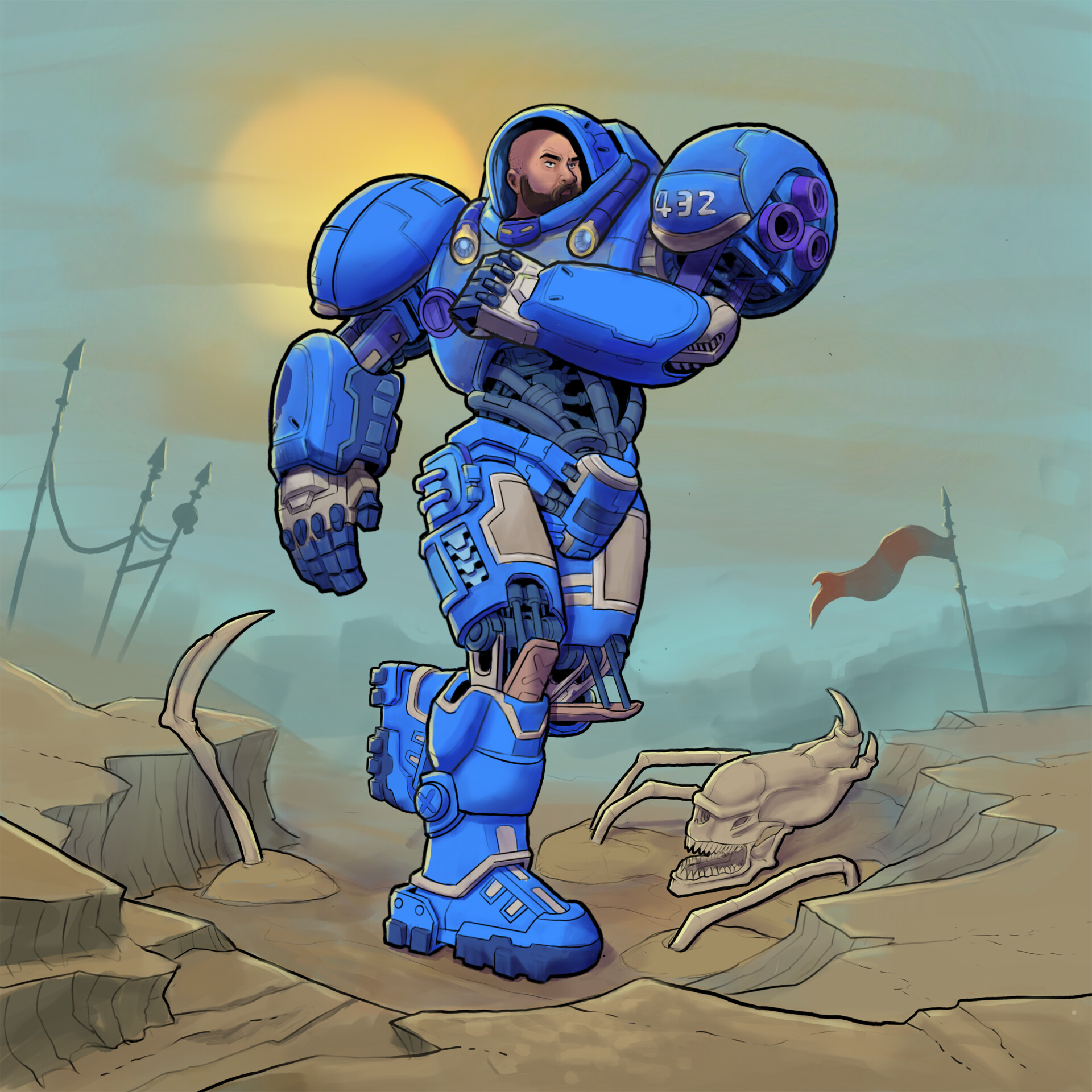 ArtStation - Starcraft Marine Walking