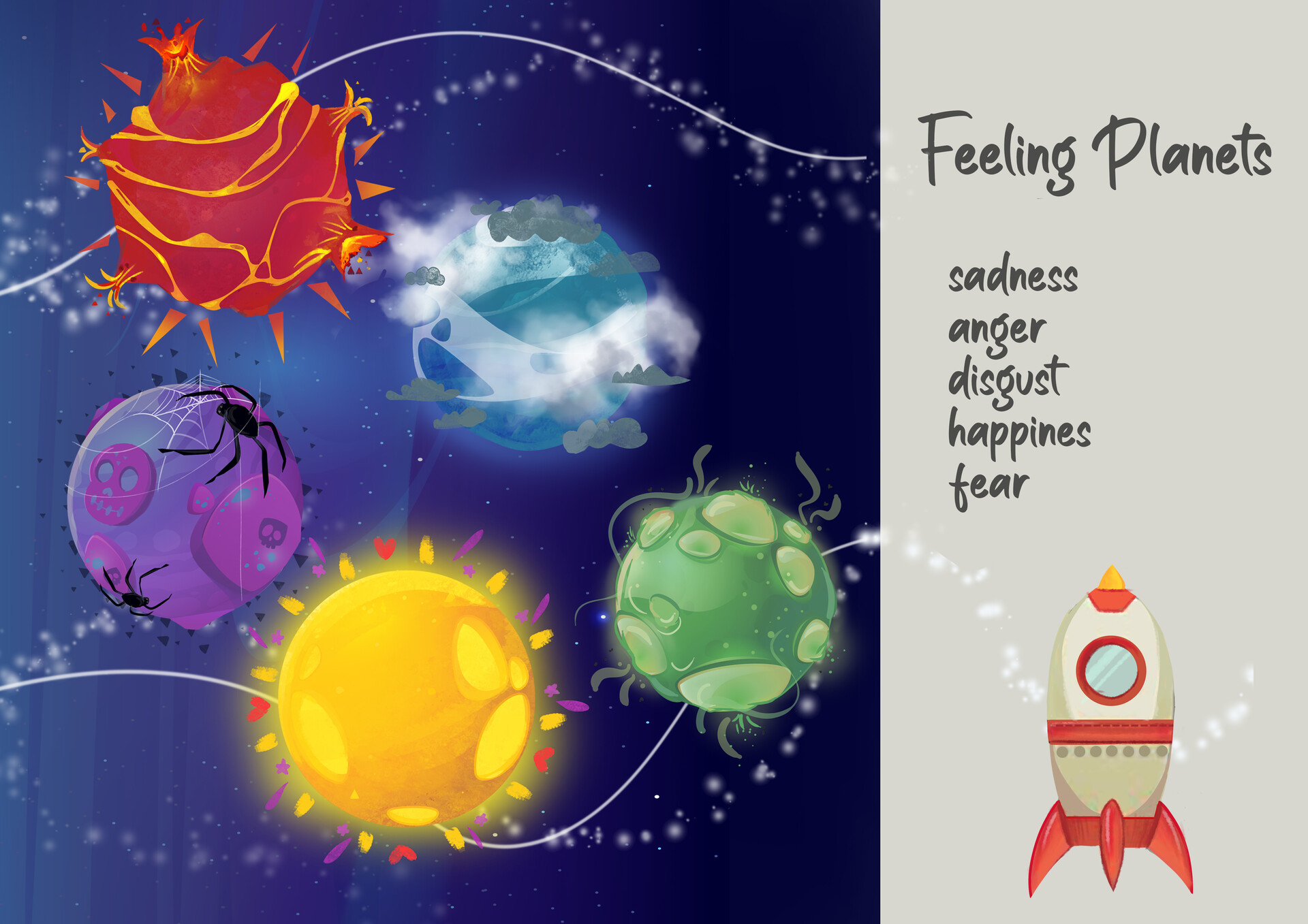 ArtStation - Planets based on feelings