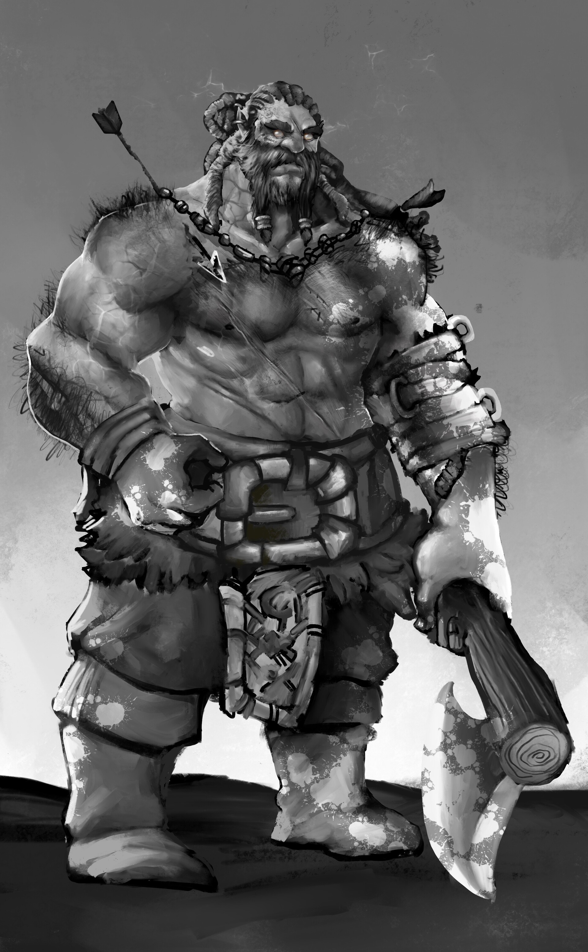 ArtStation - Barbarian sketch