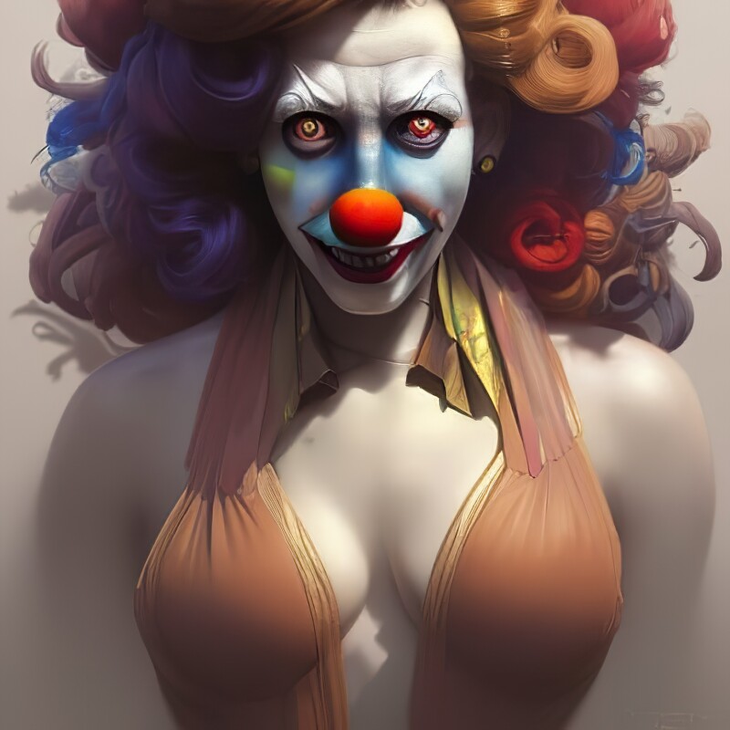 ArtStation - Scary jenny the clown portrait
