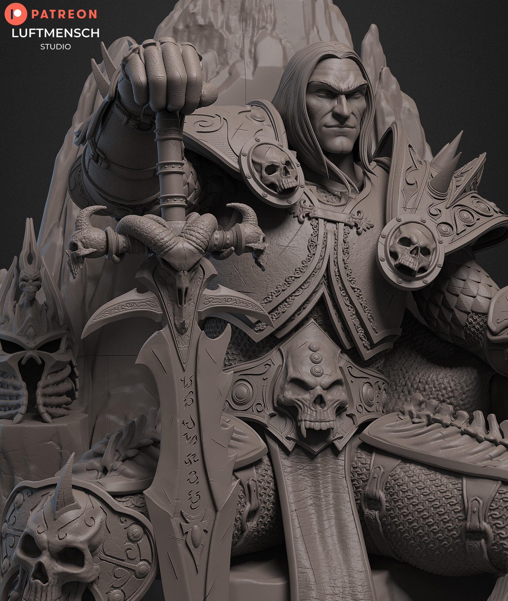 ArtStation - Arthas Lich King 3D Printing