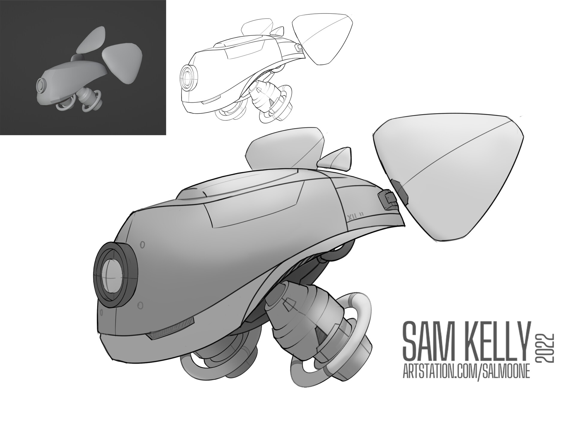 ArtStation - Mech Design Excercises - Semester 1 2022