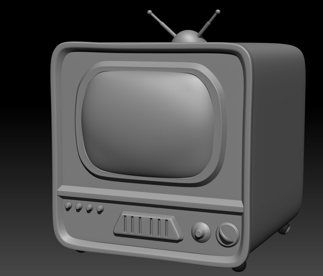 ArtStation - Stylized Retro TV