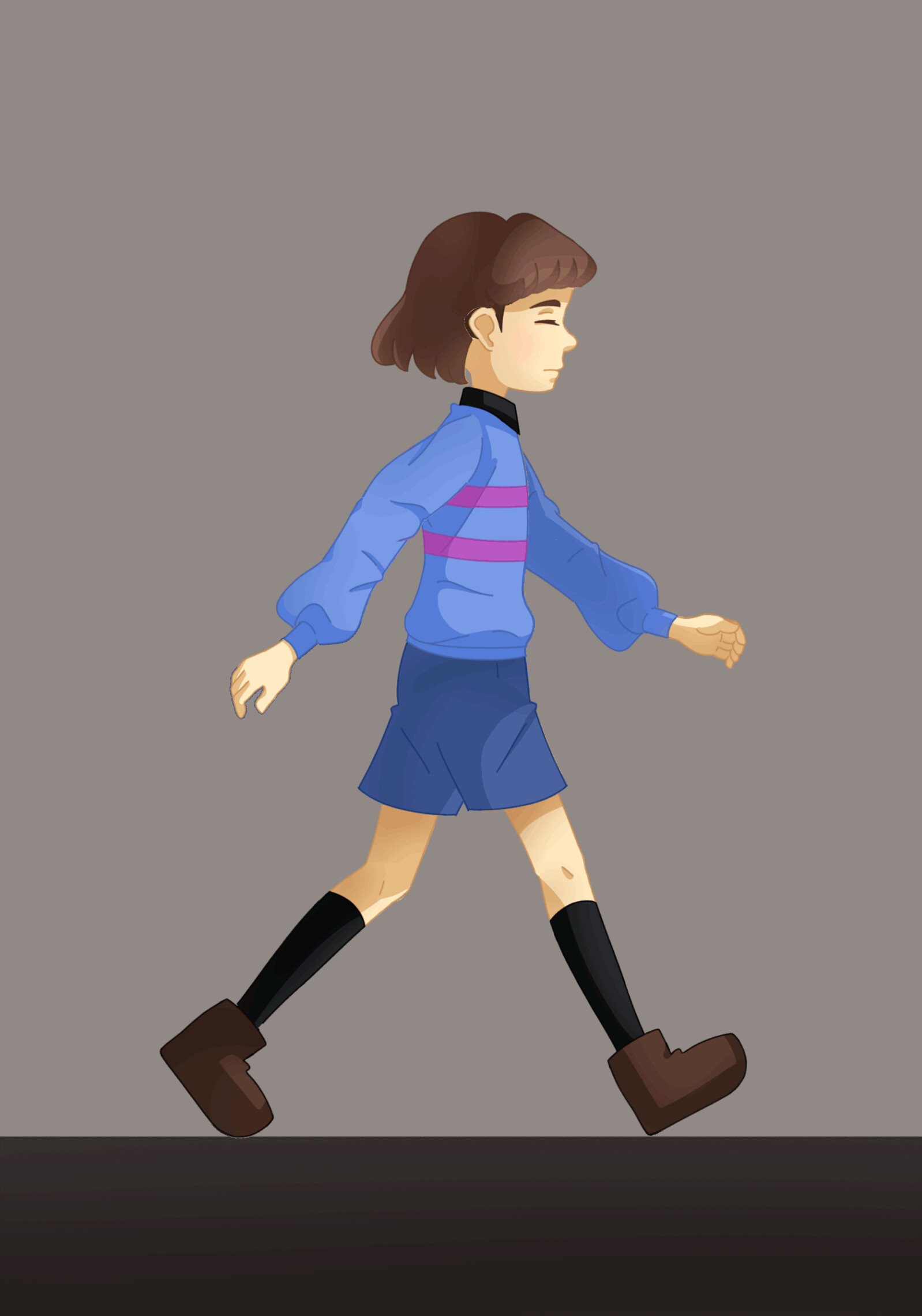 ArtStation - Animation - Walk Cycle Frisk
