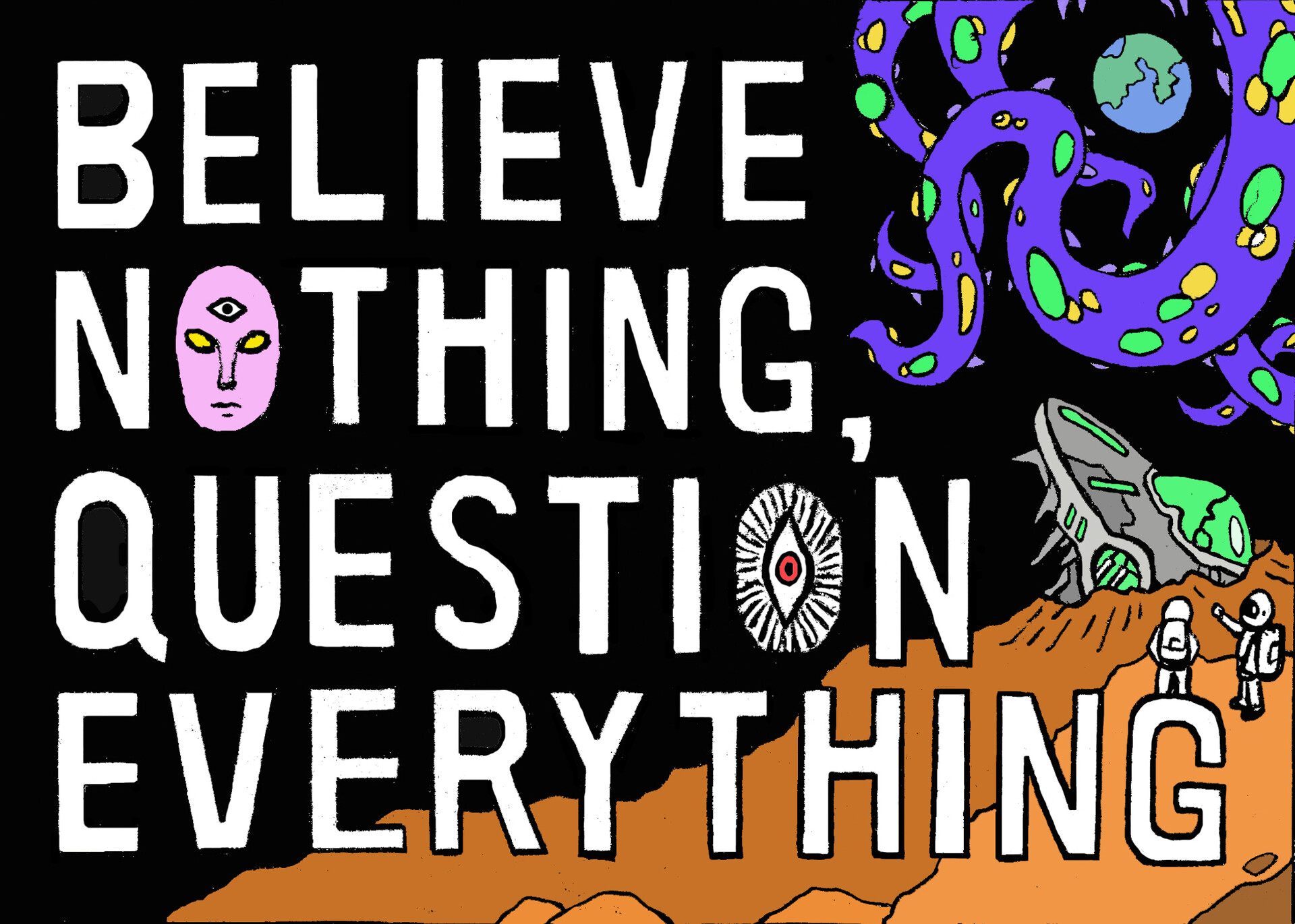 ArtStation - Believe Nothing, Question Everything Postcard