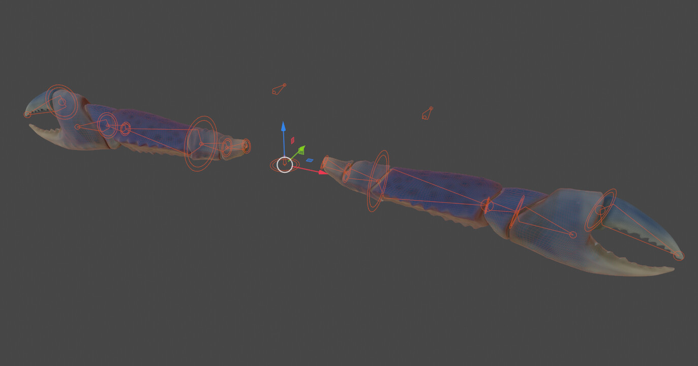 ArtStation - To be announced - Crab arms full model, rig and animation
