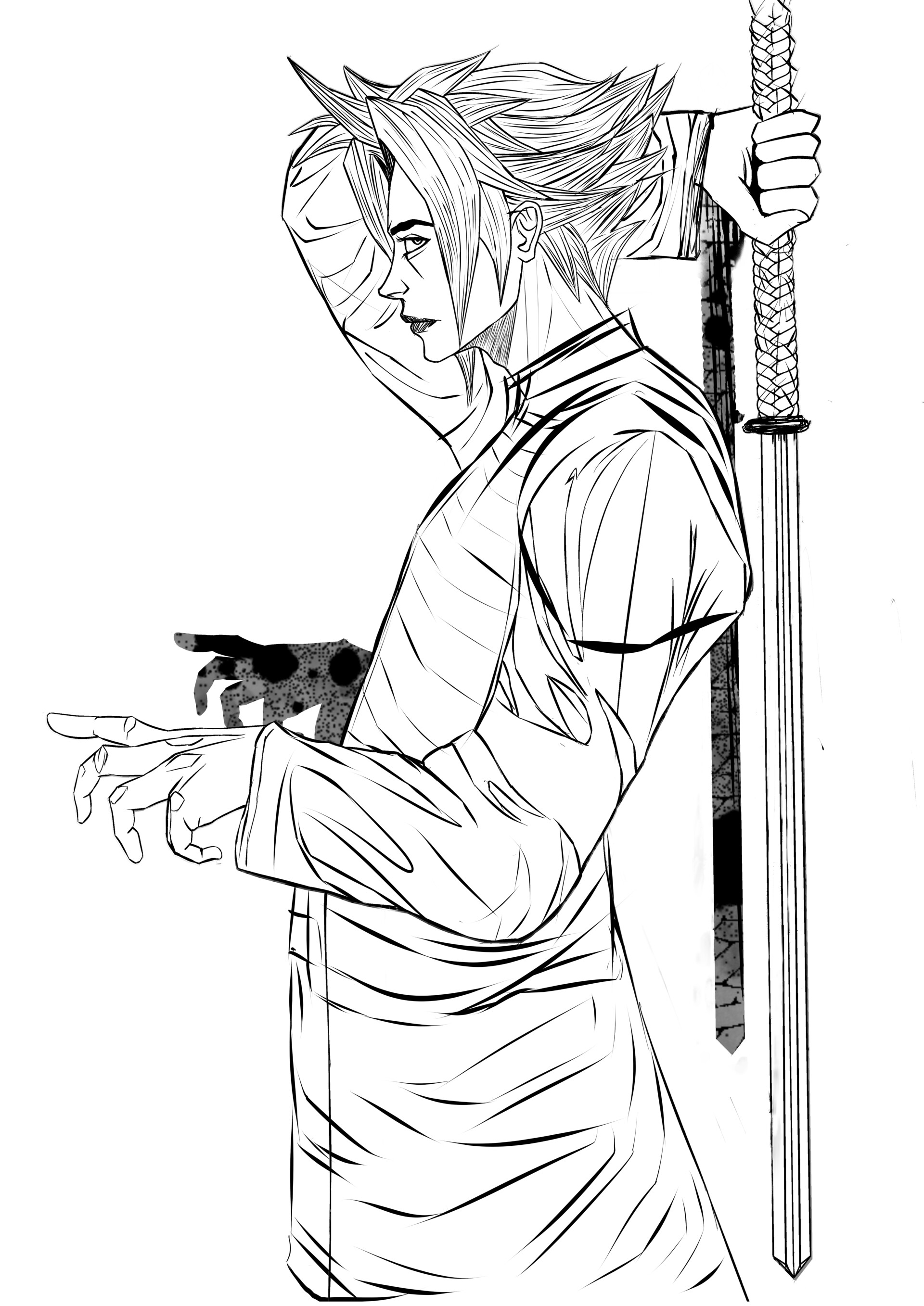 ArtStation - Cloud Strife - Line art