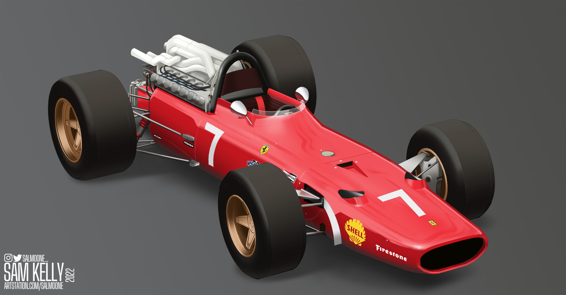 ArtStation - Ferrari - Rendering and perspective exercise - 2022