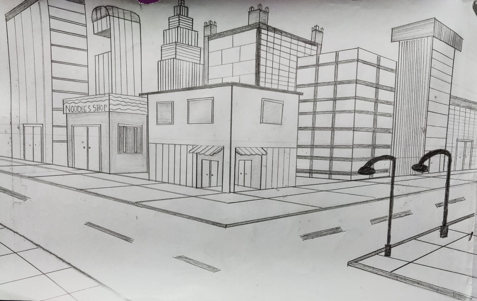 how to draw eye level perspective