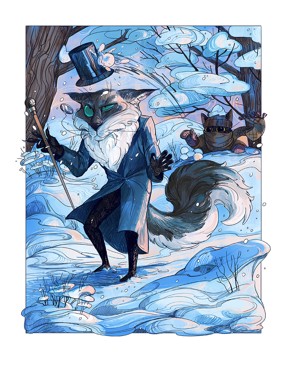 Sir Murch and Kitzo, by F3LC4T : r/ImaginaryWinterscapes