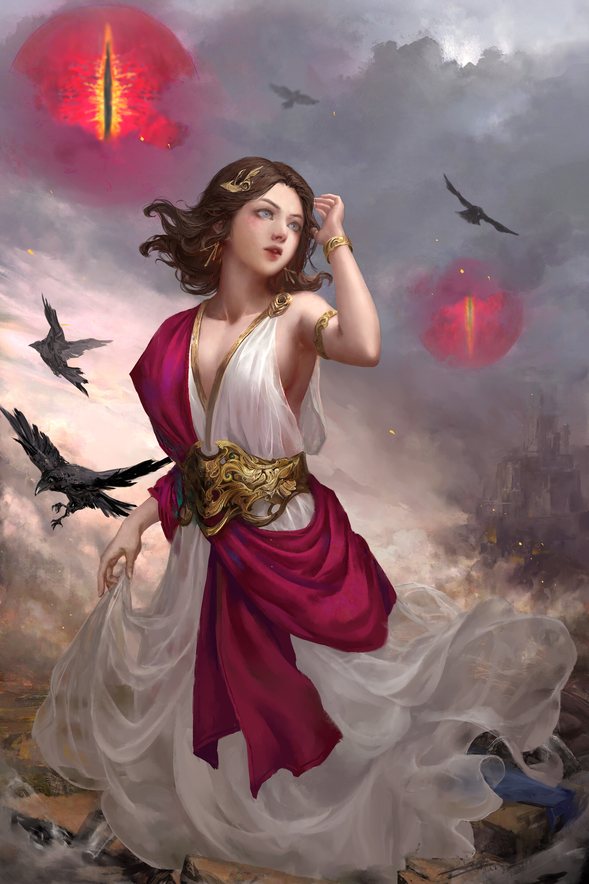 ArtStation - Elaine - Beneath the dragoneye moons