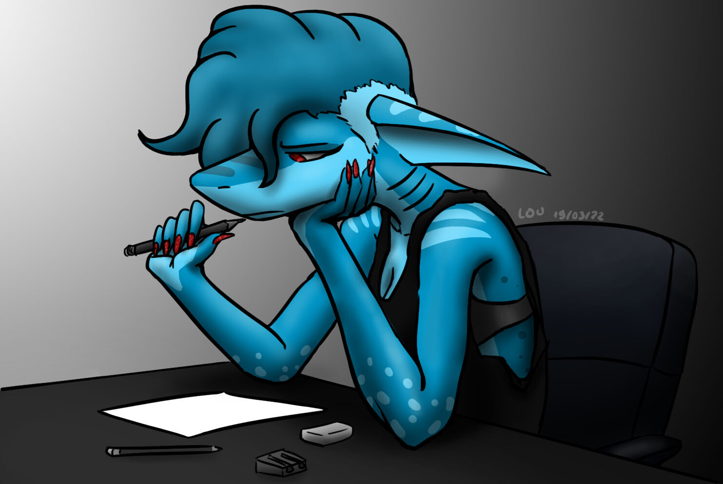 how to draw anthro sharks