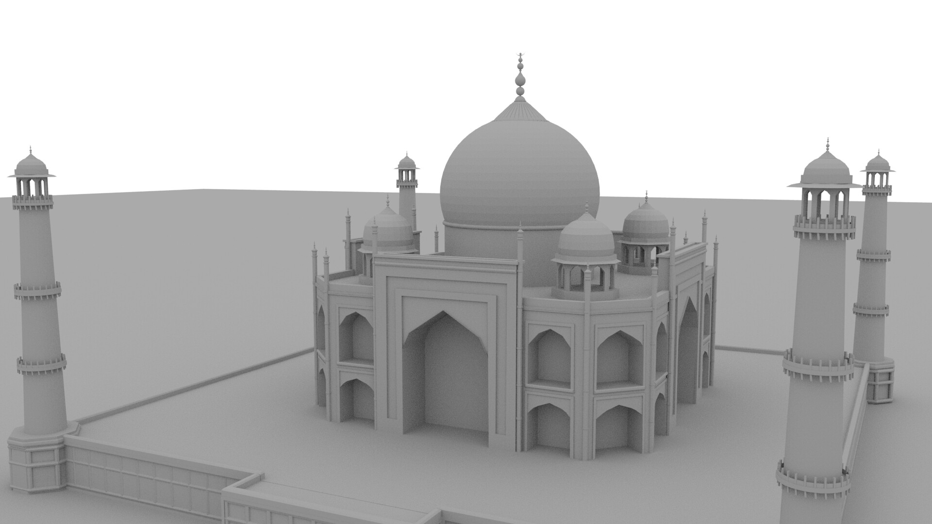 ArtStation - Taj Mahal 3D Model