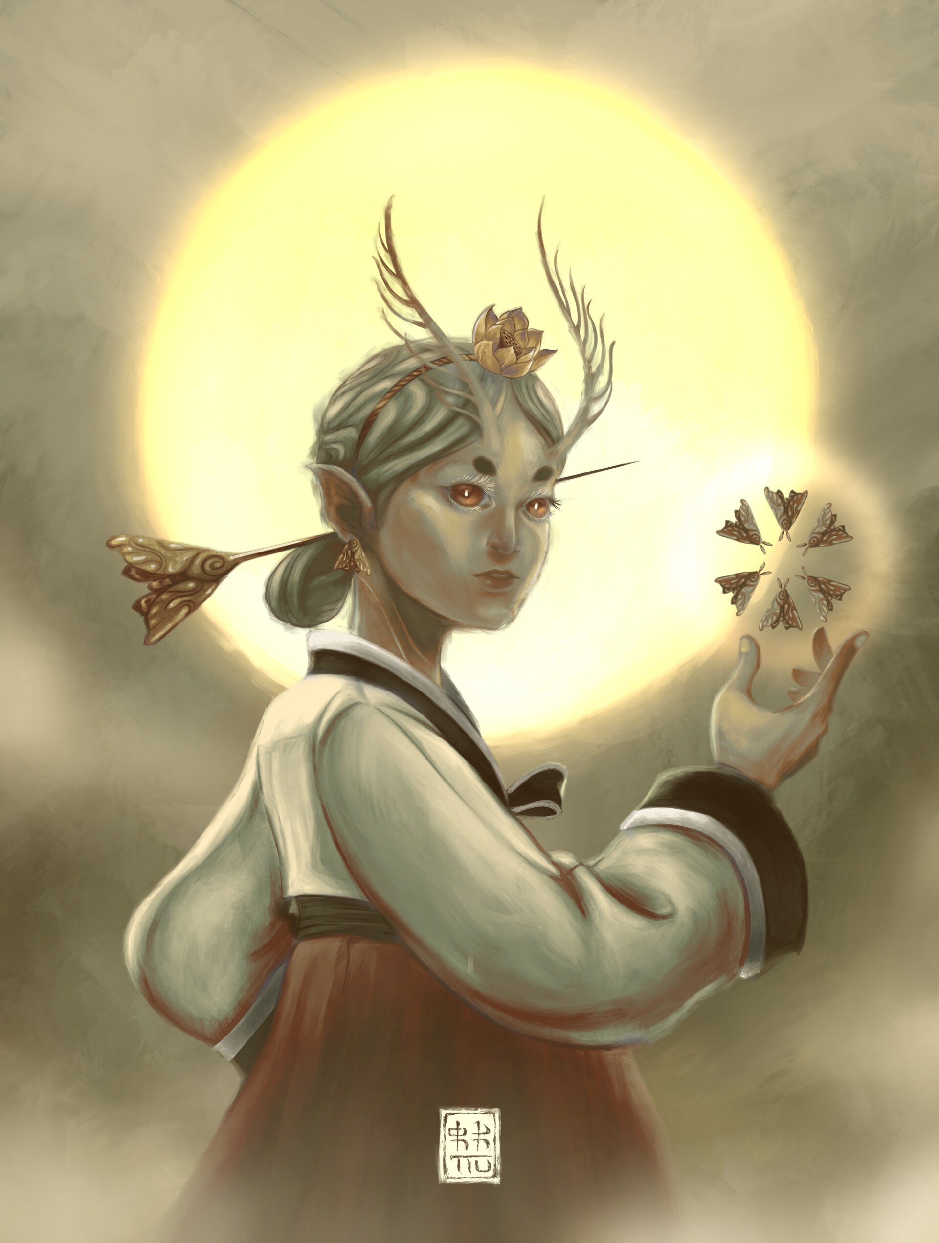 ArtStation - Moth girl