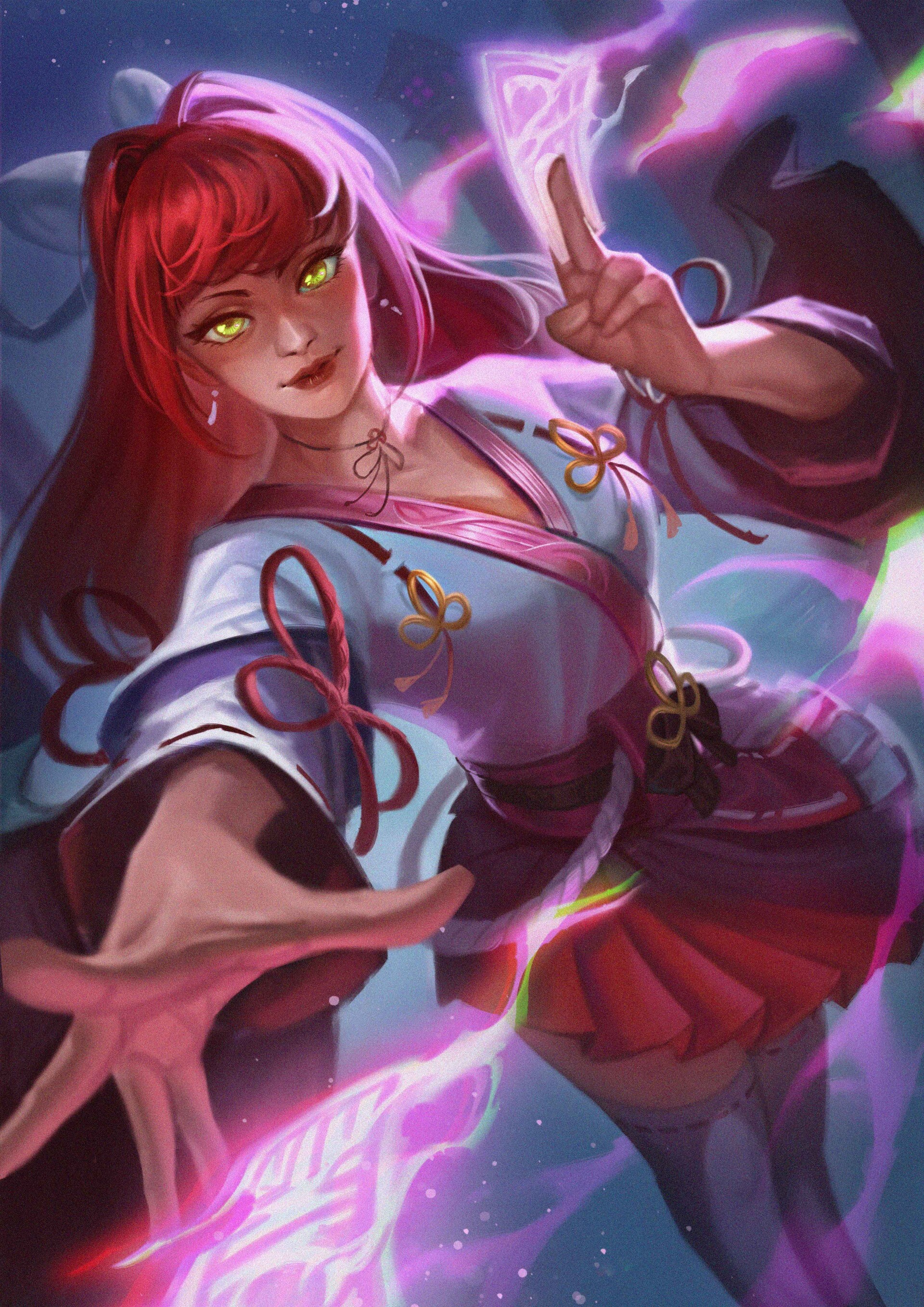 ArtStation - Suzu The Shrine Maiden