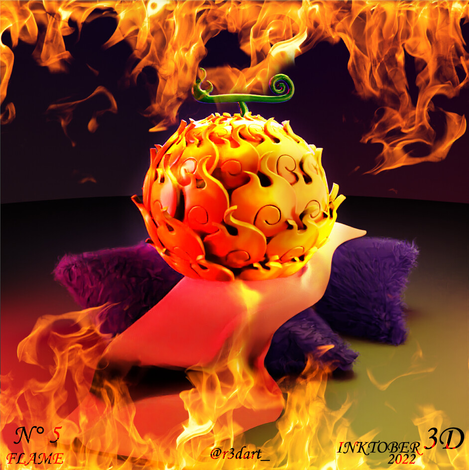 ArtStation - Inktober 3D 2022 n°5 : Flame