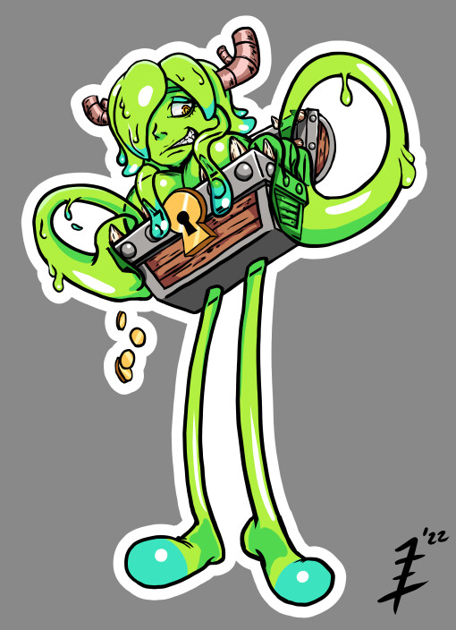 ArtStation - Slime mimic action!