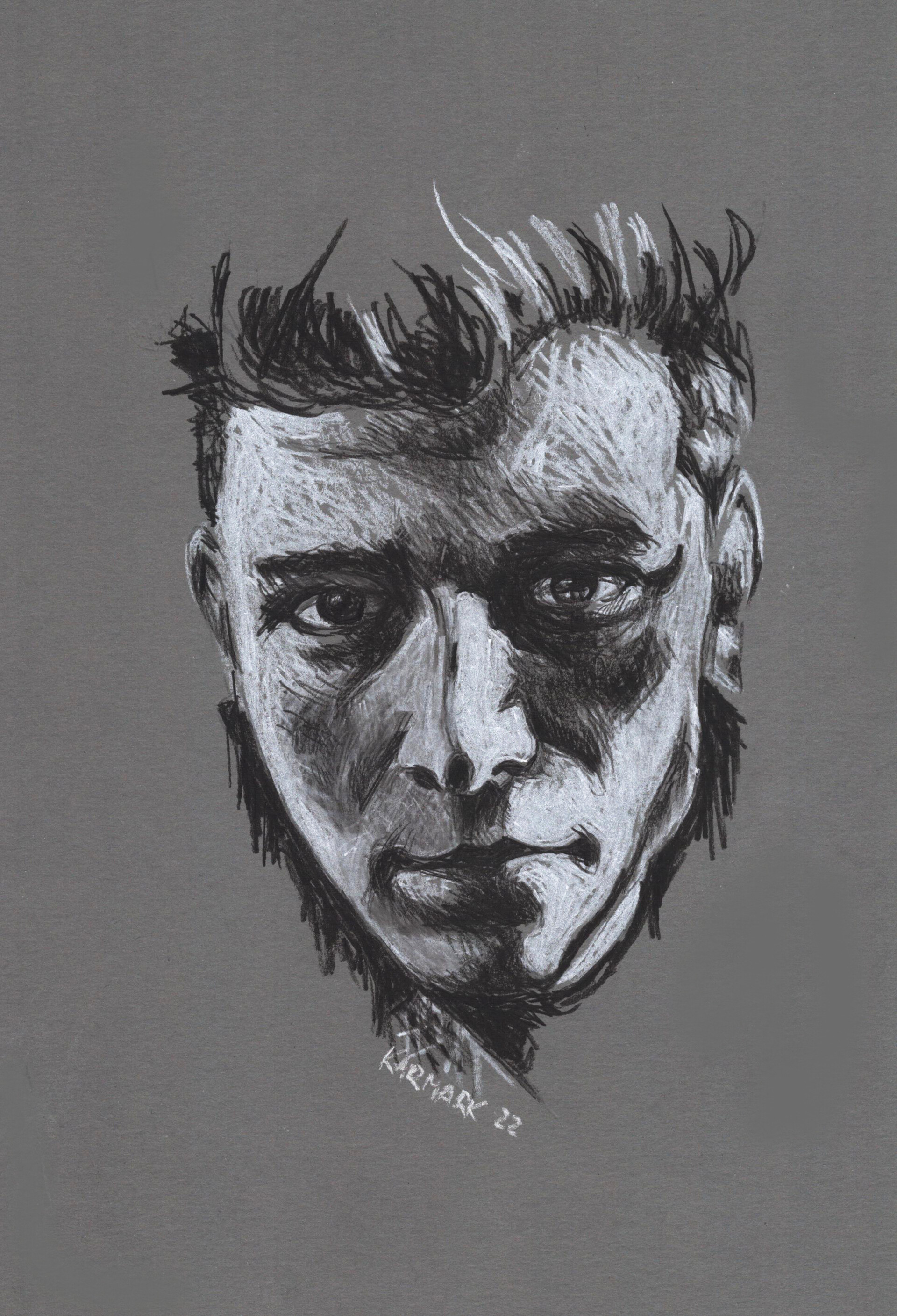 ArtStation - Grey Theme 03_Charcoal on grey Paper