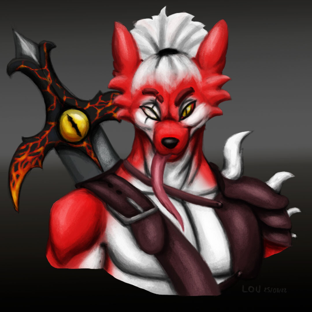 ArtStation - Demon anthro wolf - Digital painting