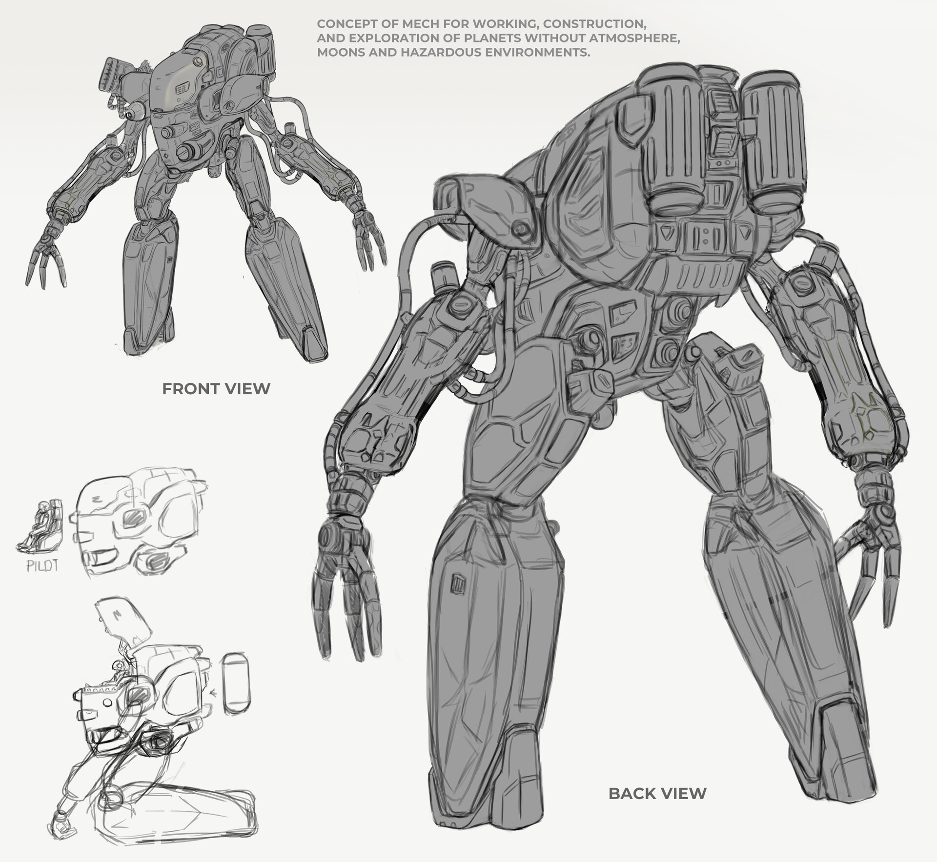 Victor Yañez - Exploration mecha concept art