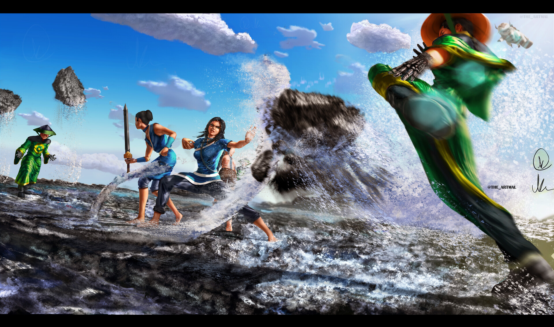 ArtStation - Gaang VS Dai Li agents at lake lao gai