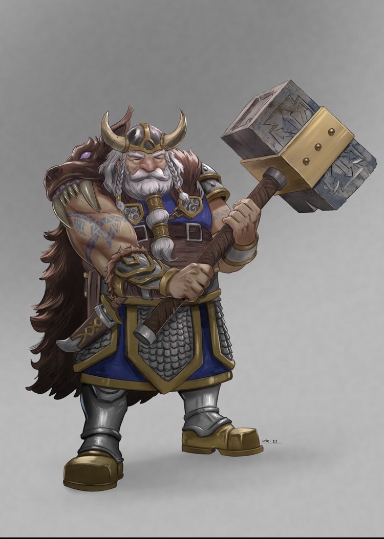 ArtStation - Dwarf warrior