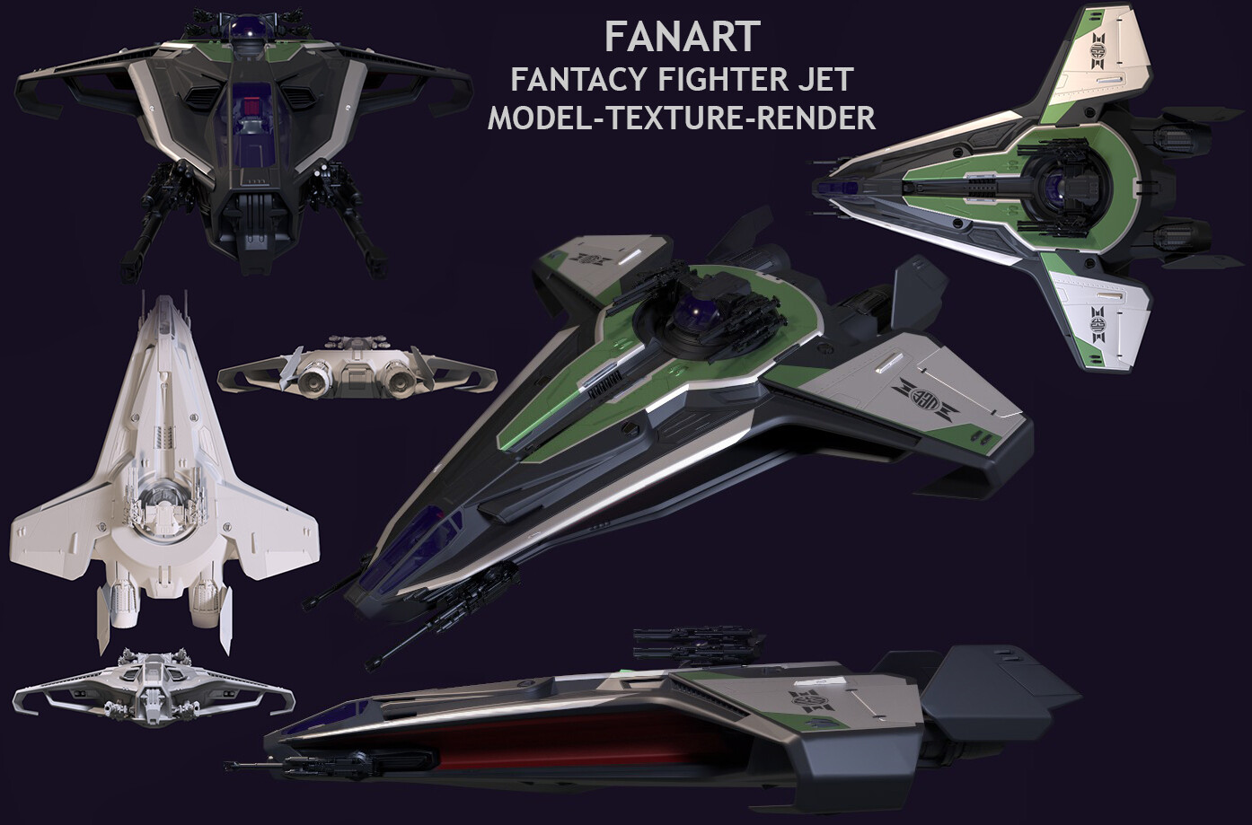 ArtStation - Fighter Jet Fan Art-Model Texture and Render