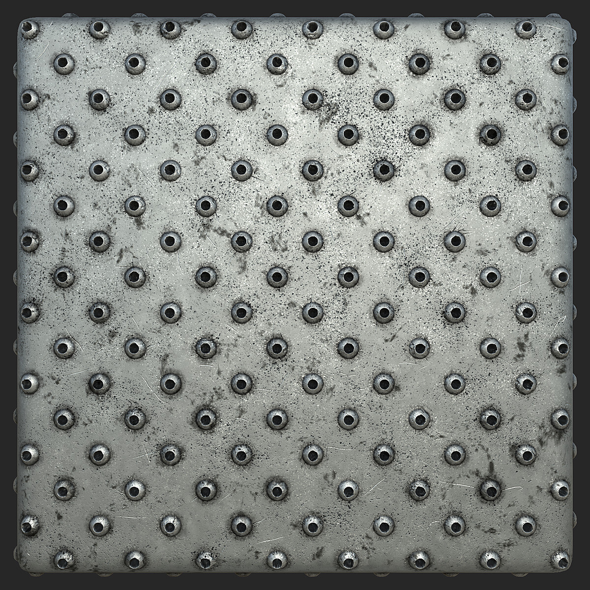 TextureCan - Metal Tread Plate with Round Studs (FREE PBR Texture)