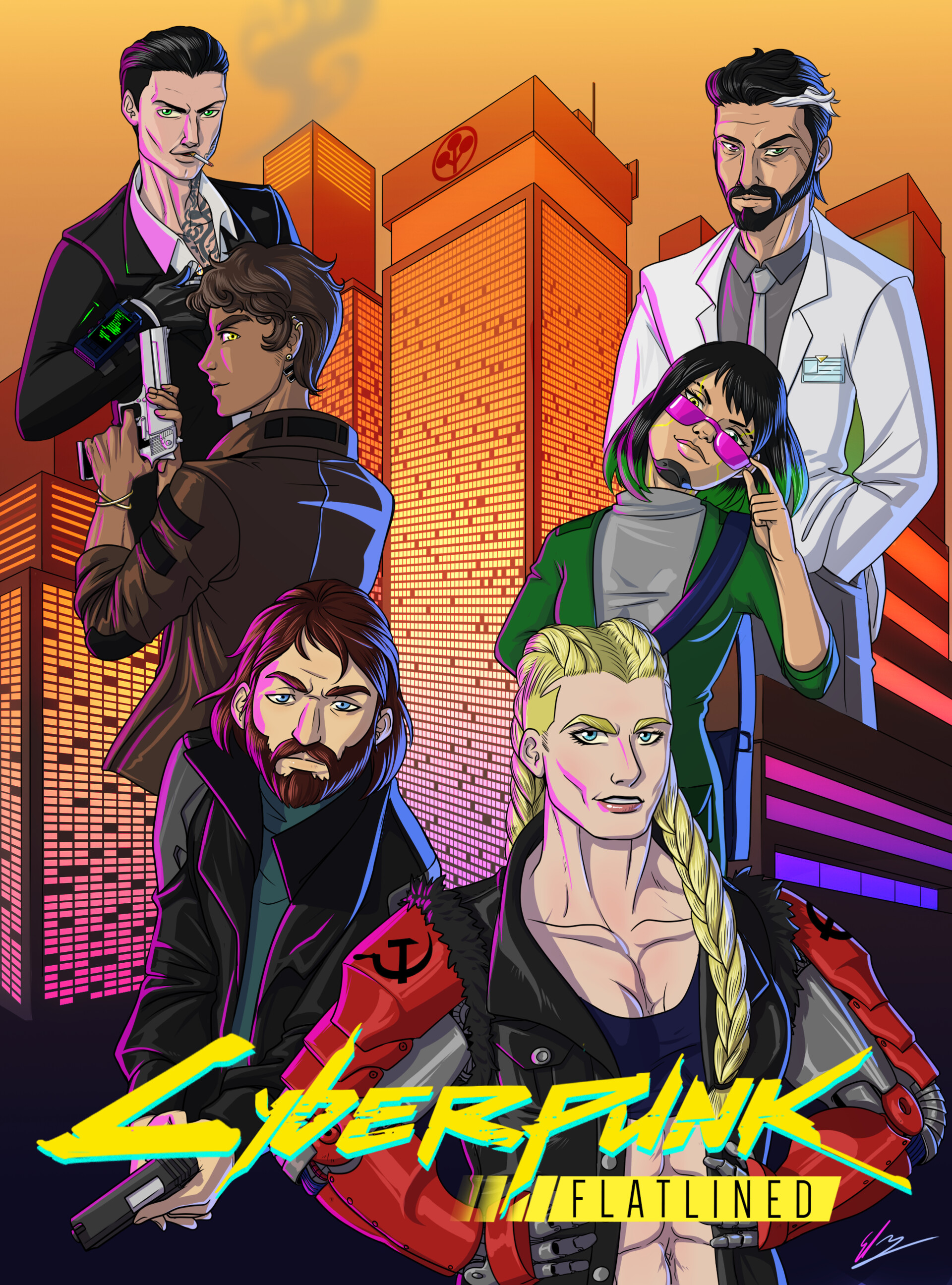 ArtStation - Commission - Poster S1 and S2 - Cyberpunk RPG