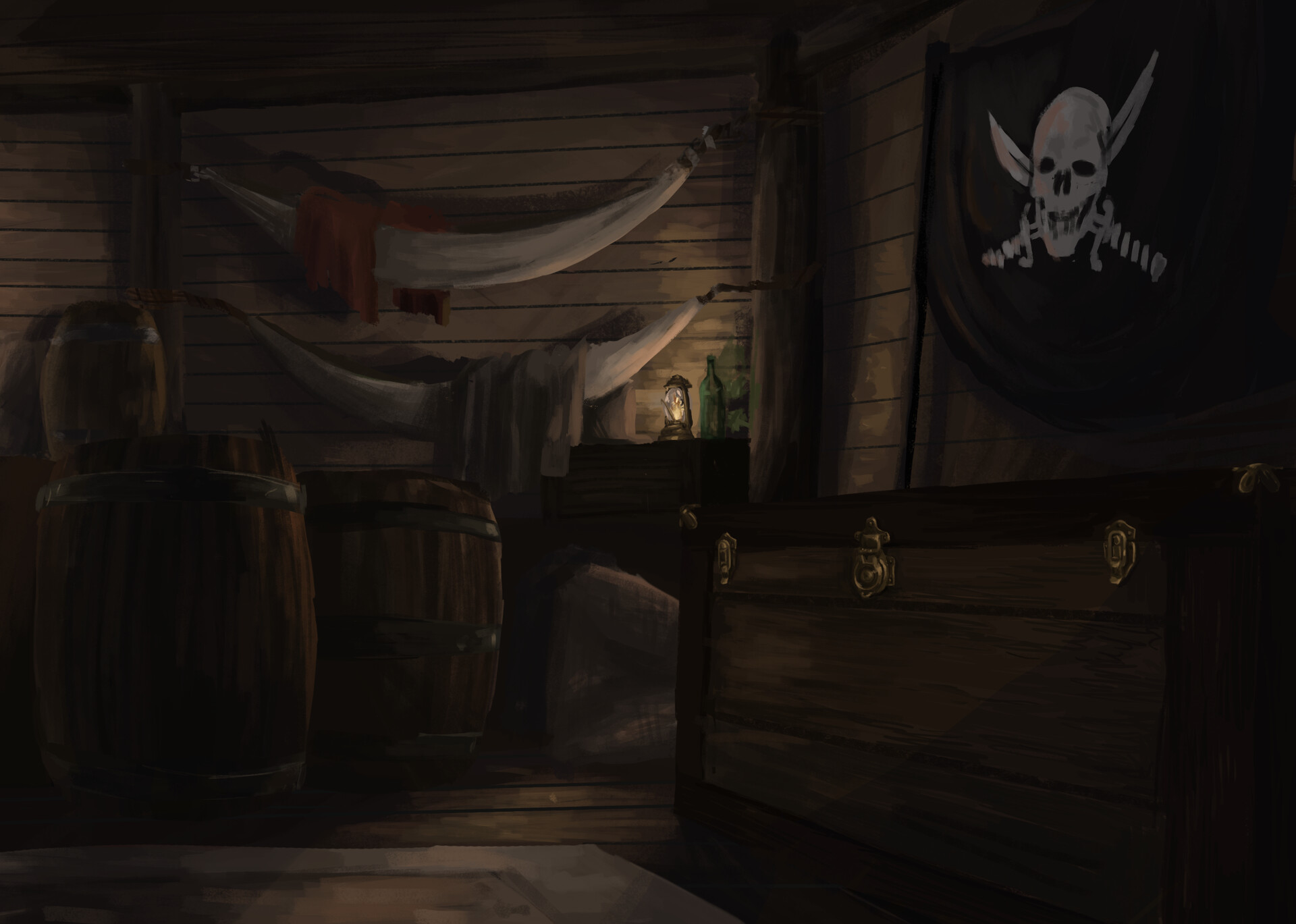 ArtStation - Pirate Ship Storage: Concept Art