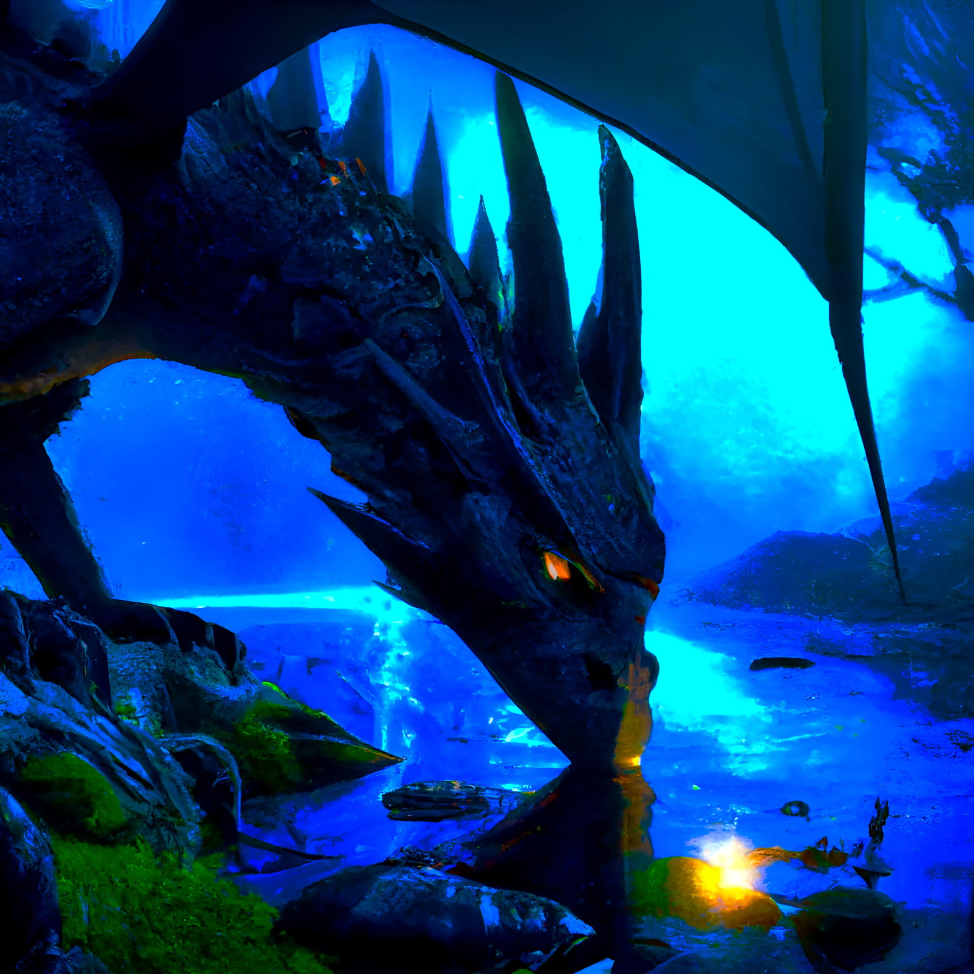 ArtStation - Dragon looking into the light