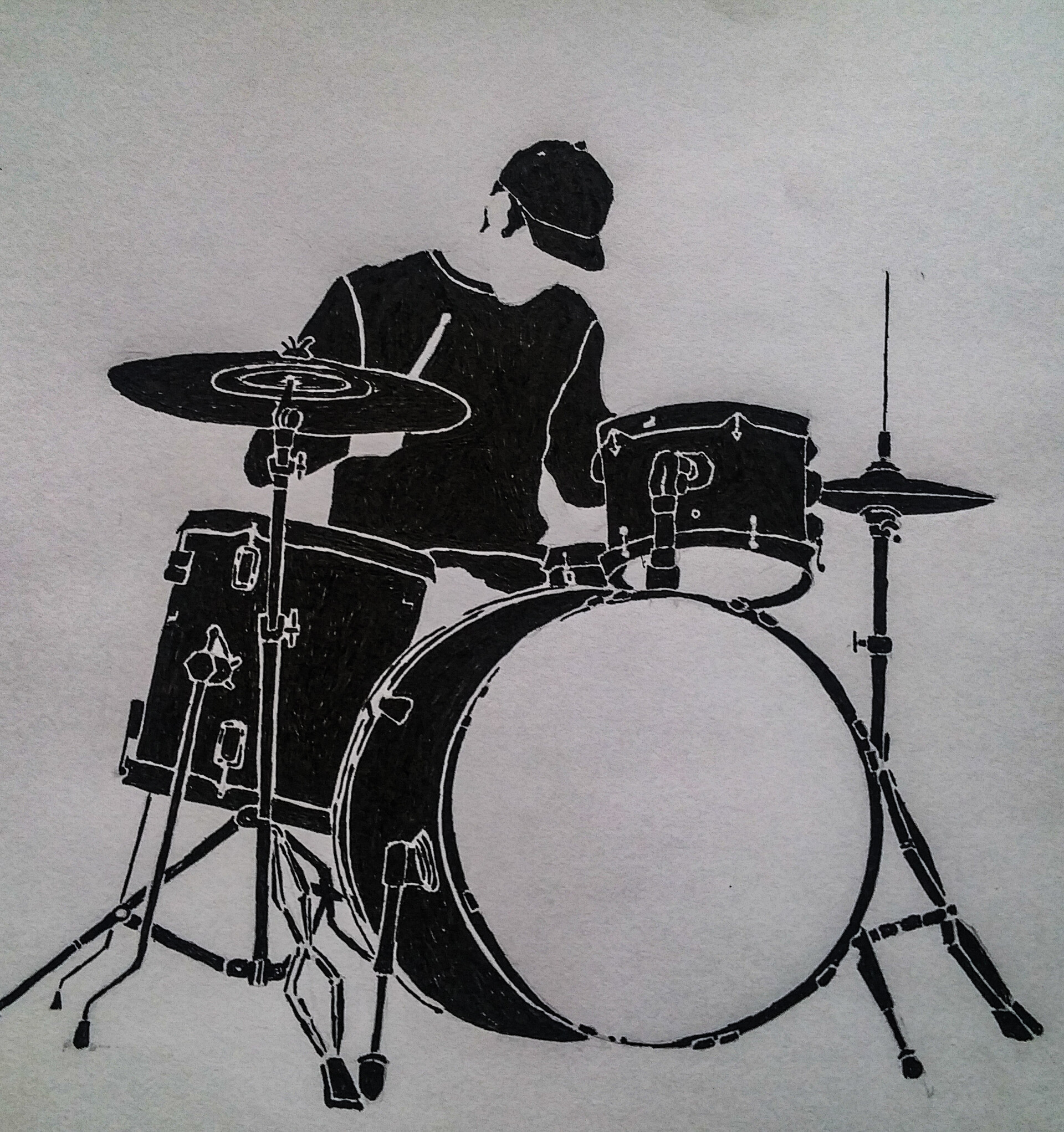 how to draw a drummer boy