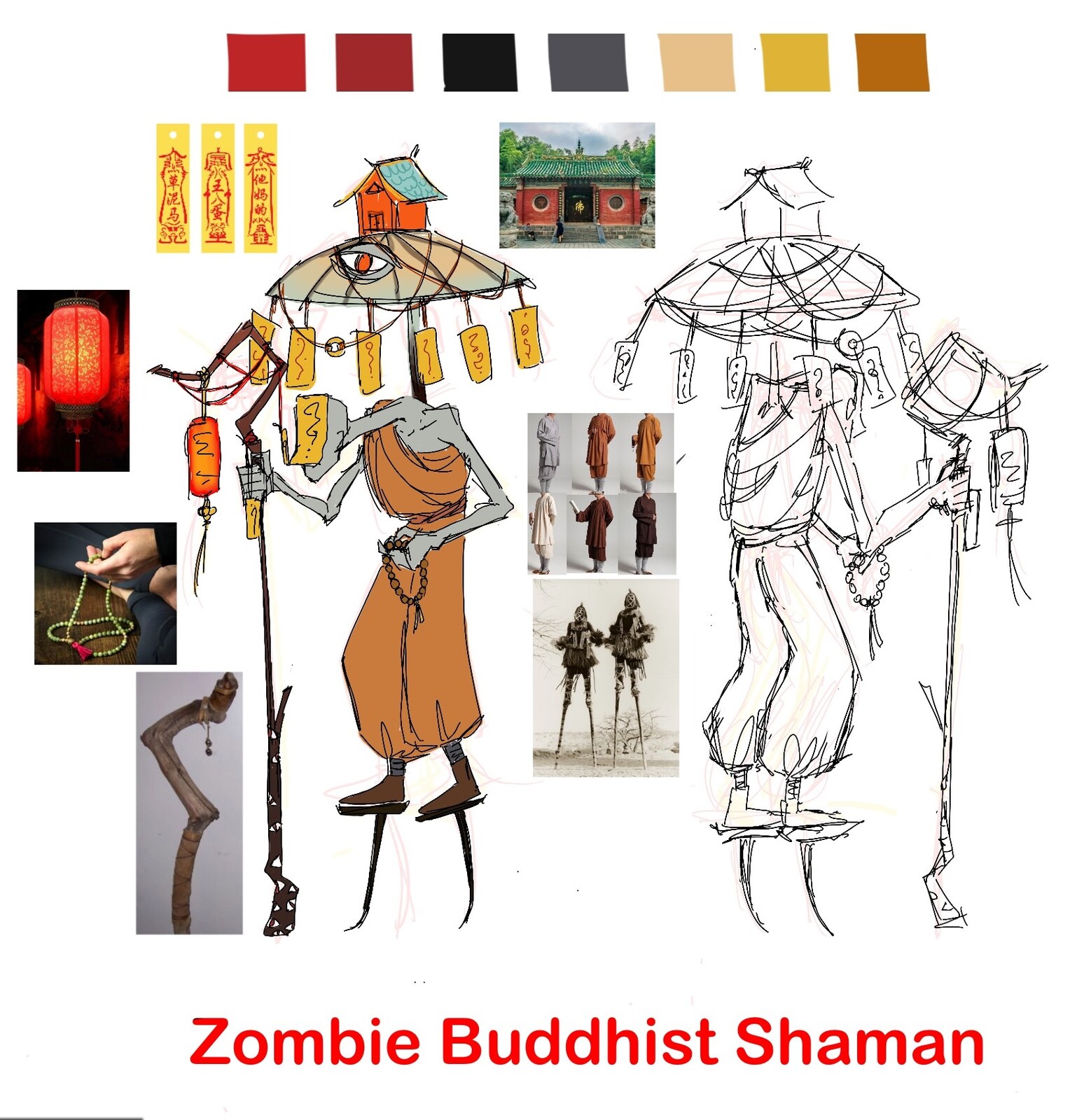 Amanda Xia - Zombie Buddhist Shaman Concept Sculpt