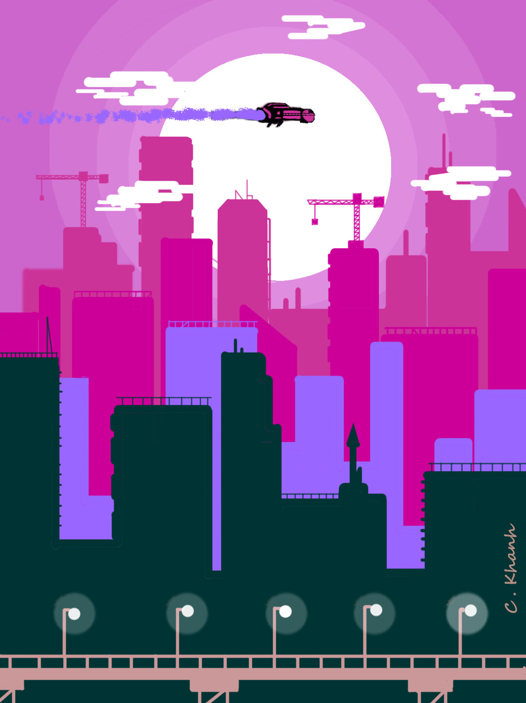ArtStation - pink city