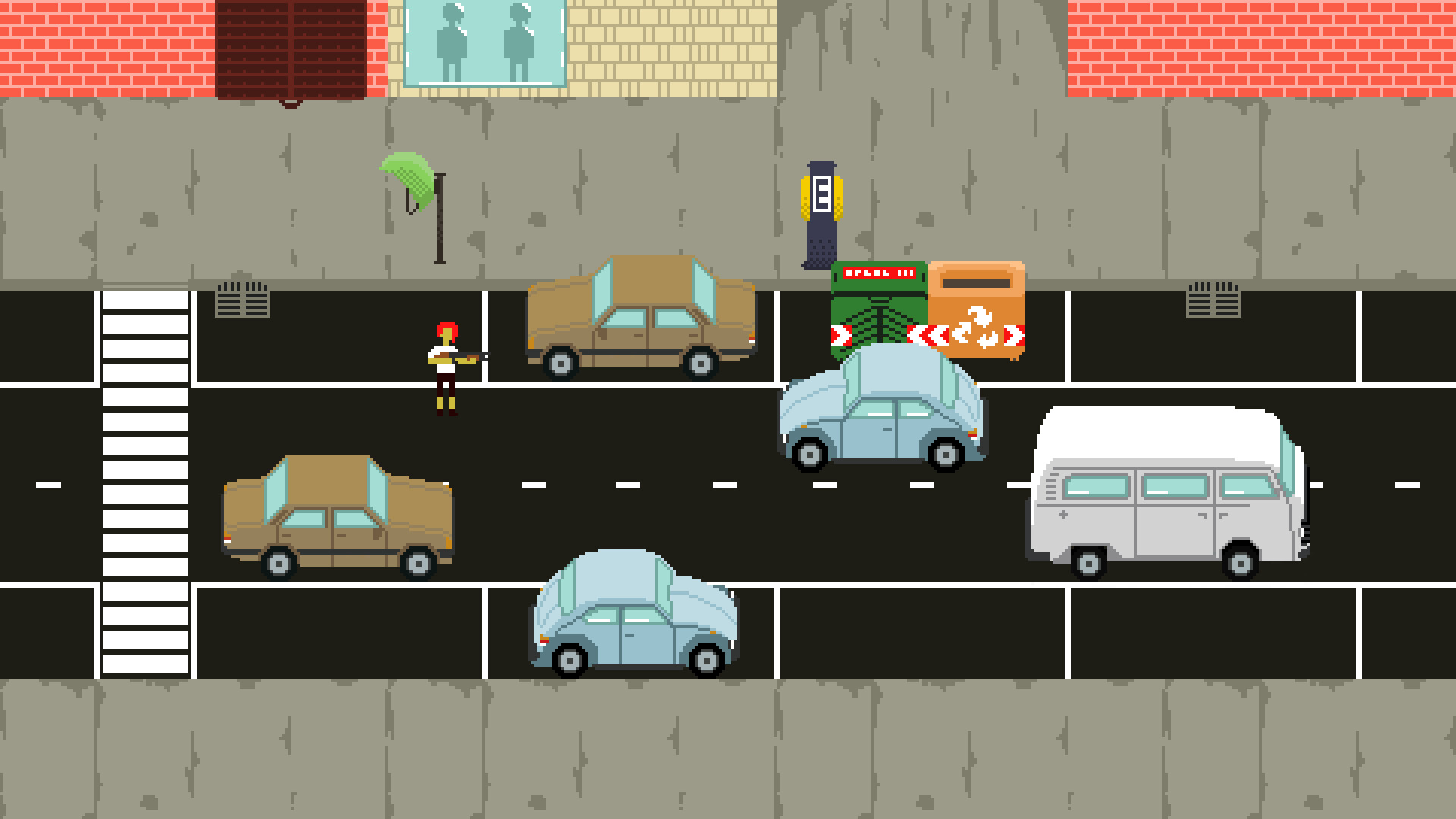 ArtStation - top down pixel art city street mock up