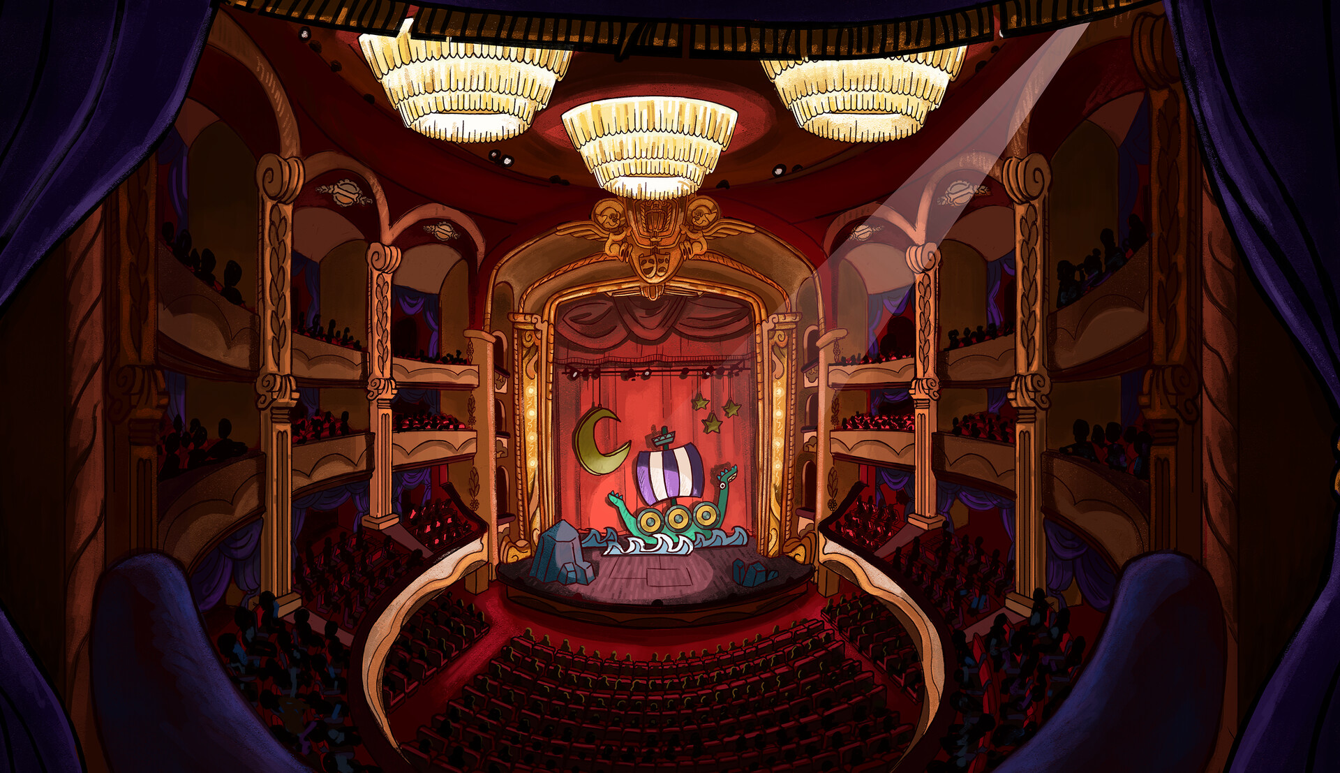 ArtStation - theater Background " animated short