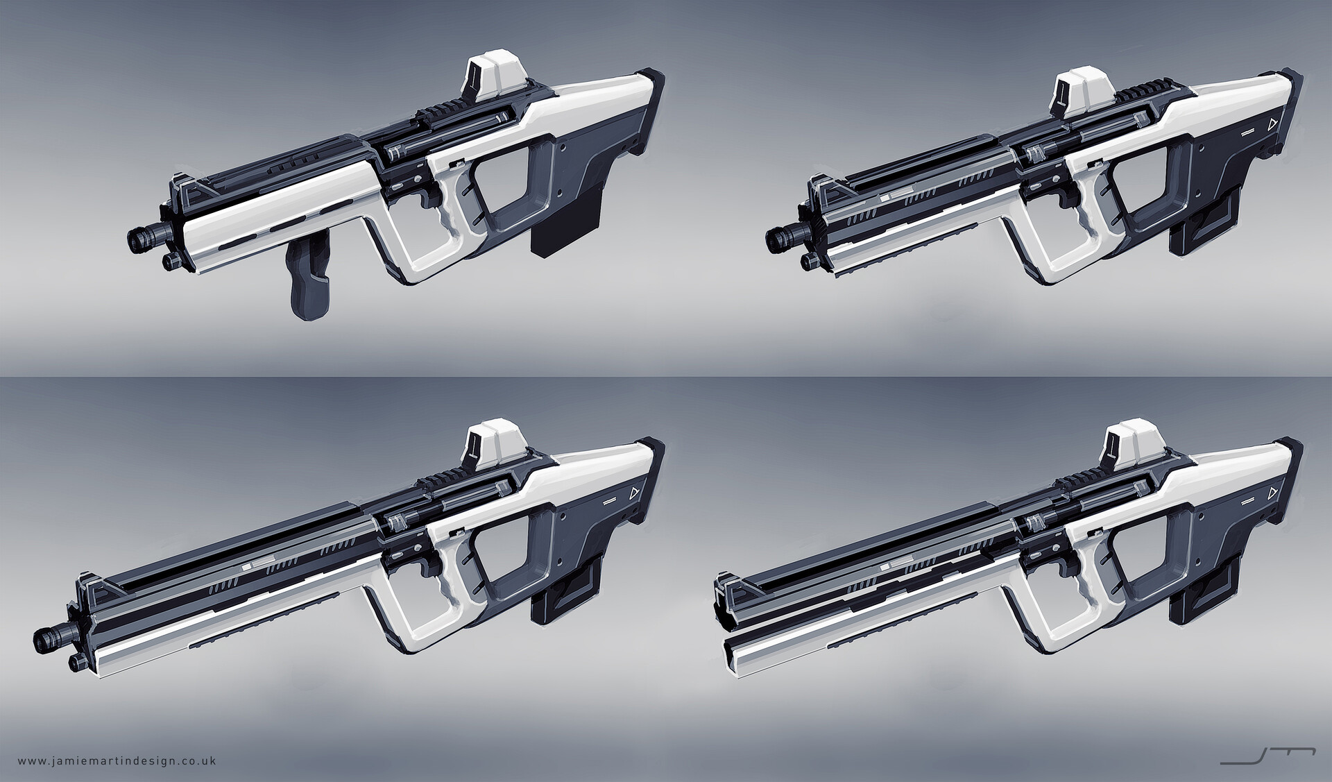 Jamie Martin - 'Plasmatix TEM-47' Assault Rifle - concept art