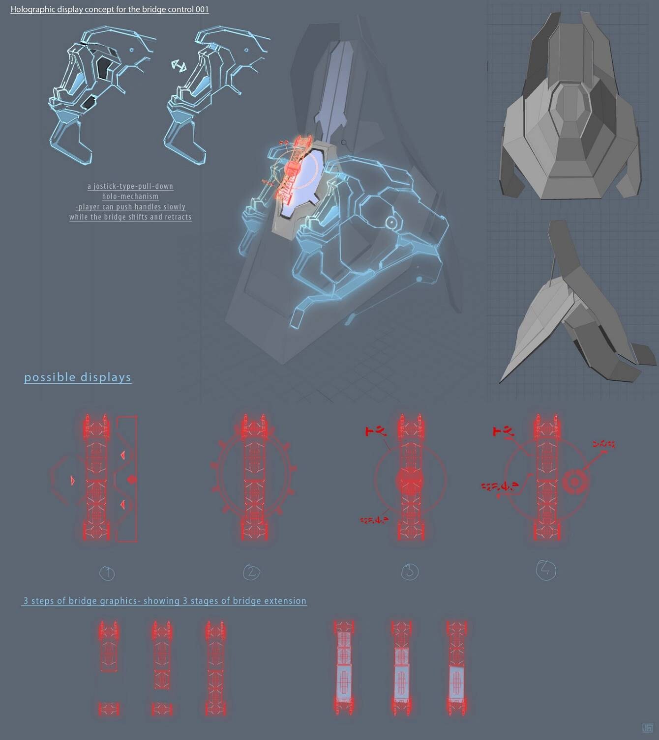 ArtStation - Some holographic console system, ‘Holo-sticks 2000’