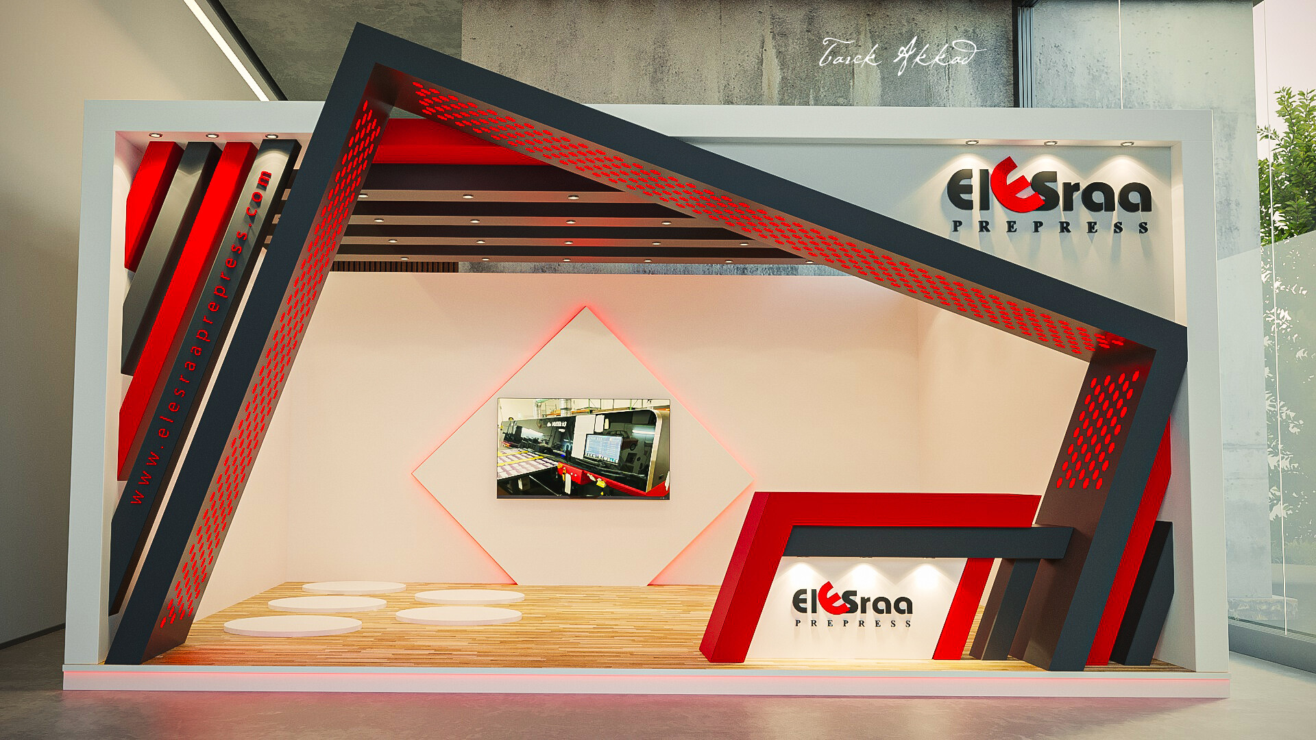 ArtStation - El Esraa Pre press Booth Design