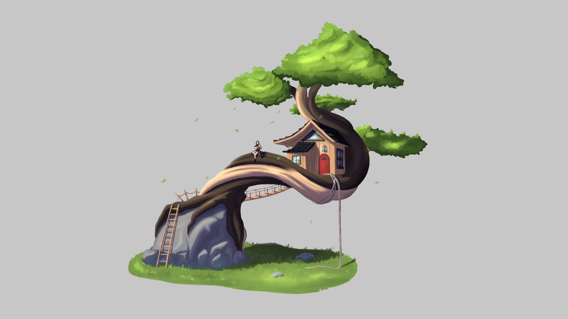 ArtStation - Tree house - 2D concept