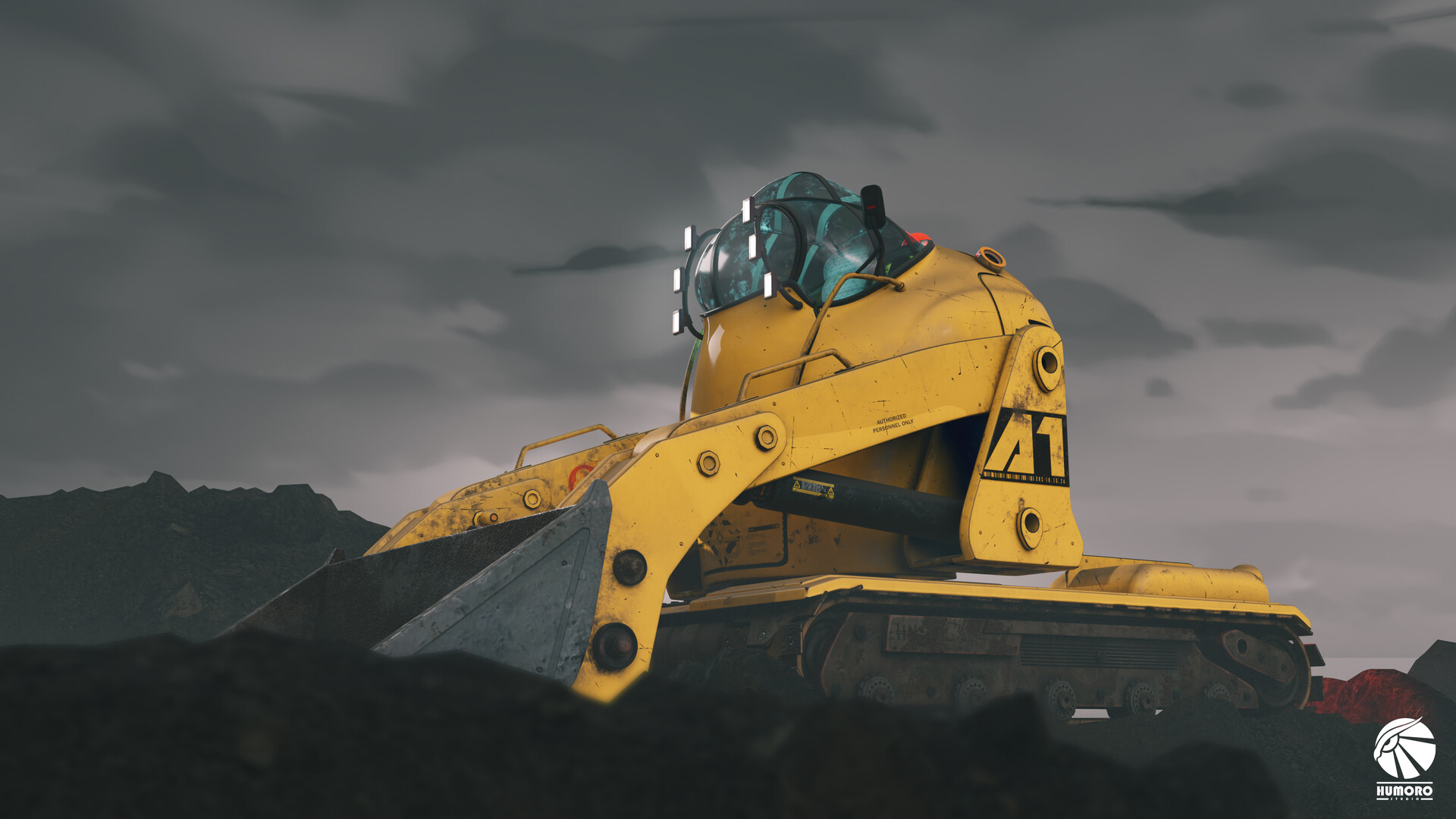 Humoro - Heavy machinery (loader machine) high detail ready for game ...