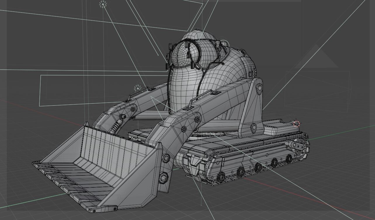 Humoro - Heavy machinery (loader machine) high detail ready for game ...