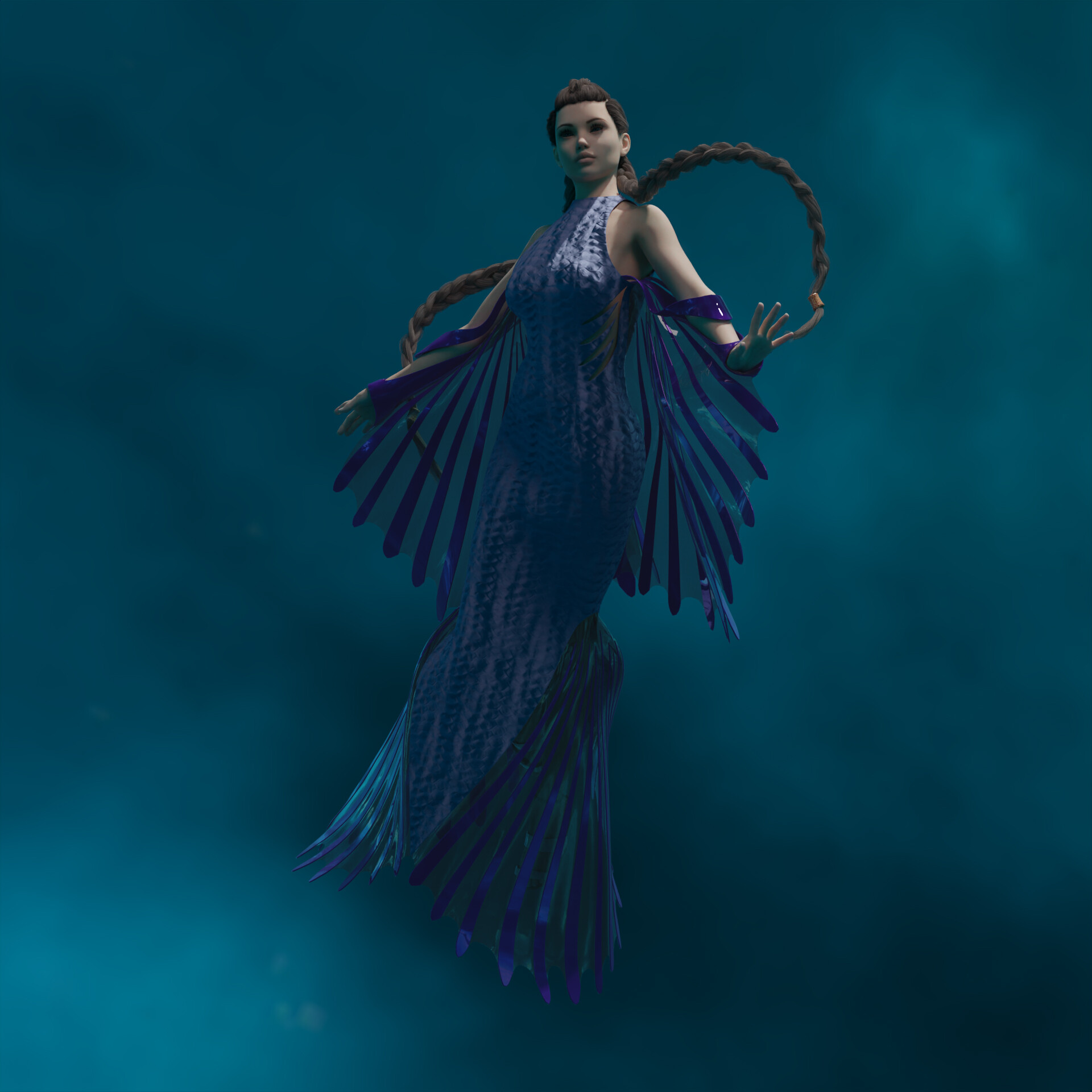 ArtStation - Digital-mermaid. Marvelous Designer. DazStudio. Blender