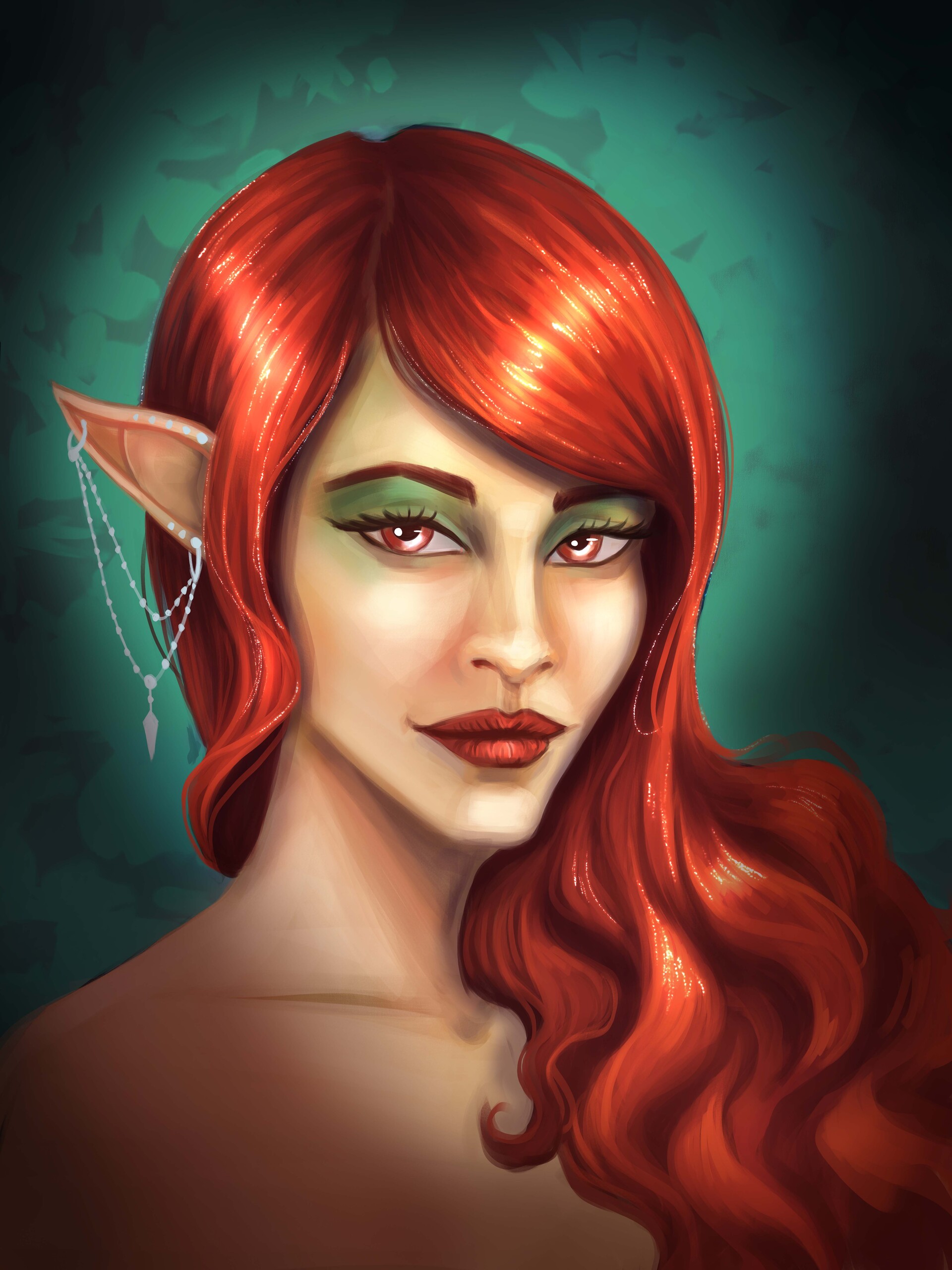 Tara Pokora (aka Balefyren) - Red elf portrait