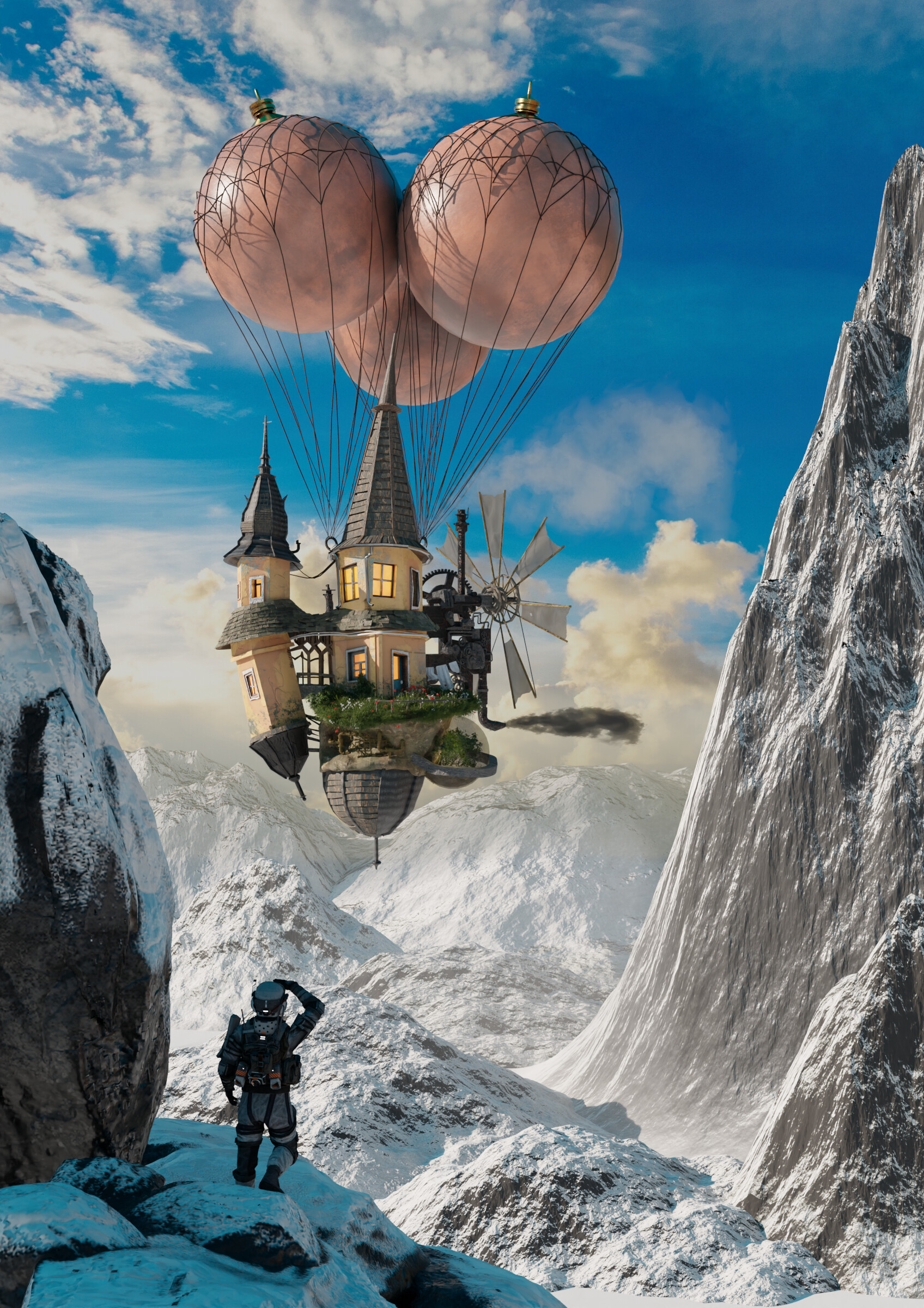 ArtStation - Flying house