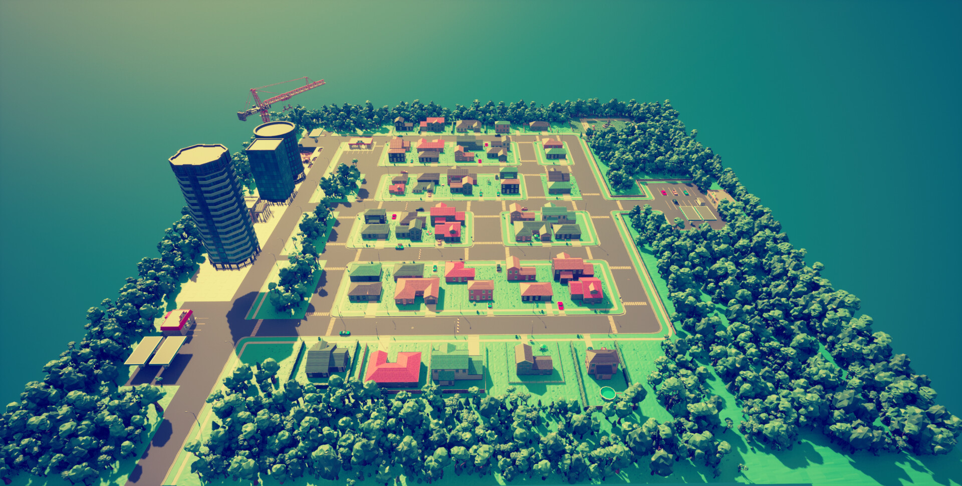 ArtStation - Suburban City