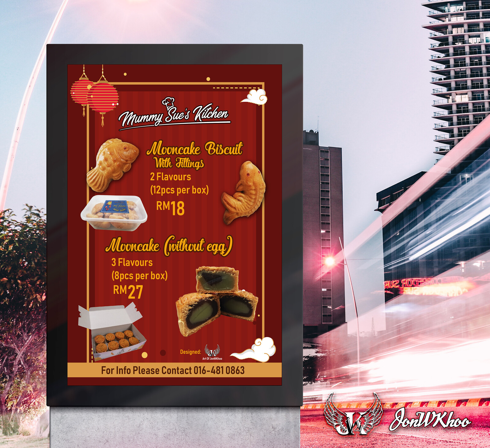 JonWKhoo - Mummy Sue Mooncake Ads 2019 | Poster Design
