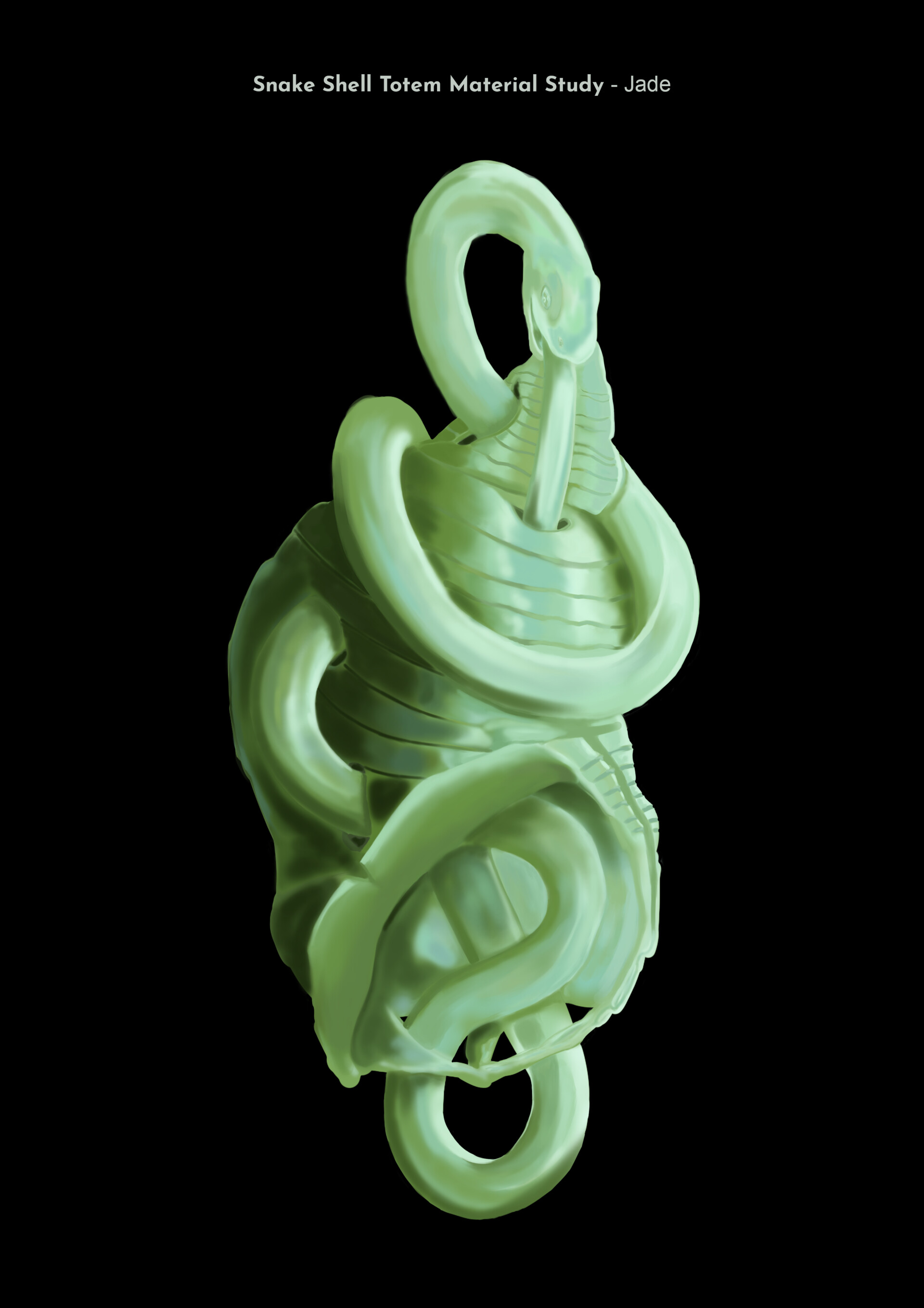 ArtStation - Snake totem: jade